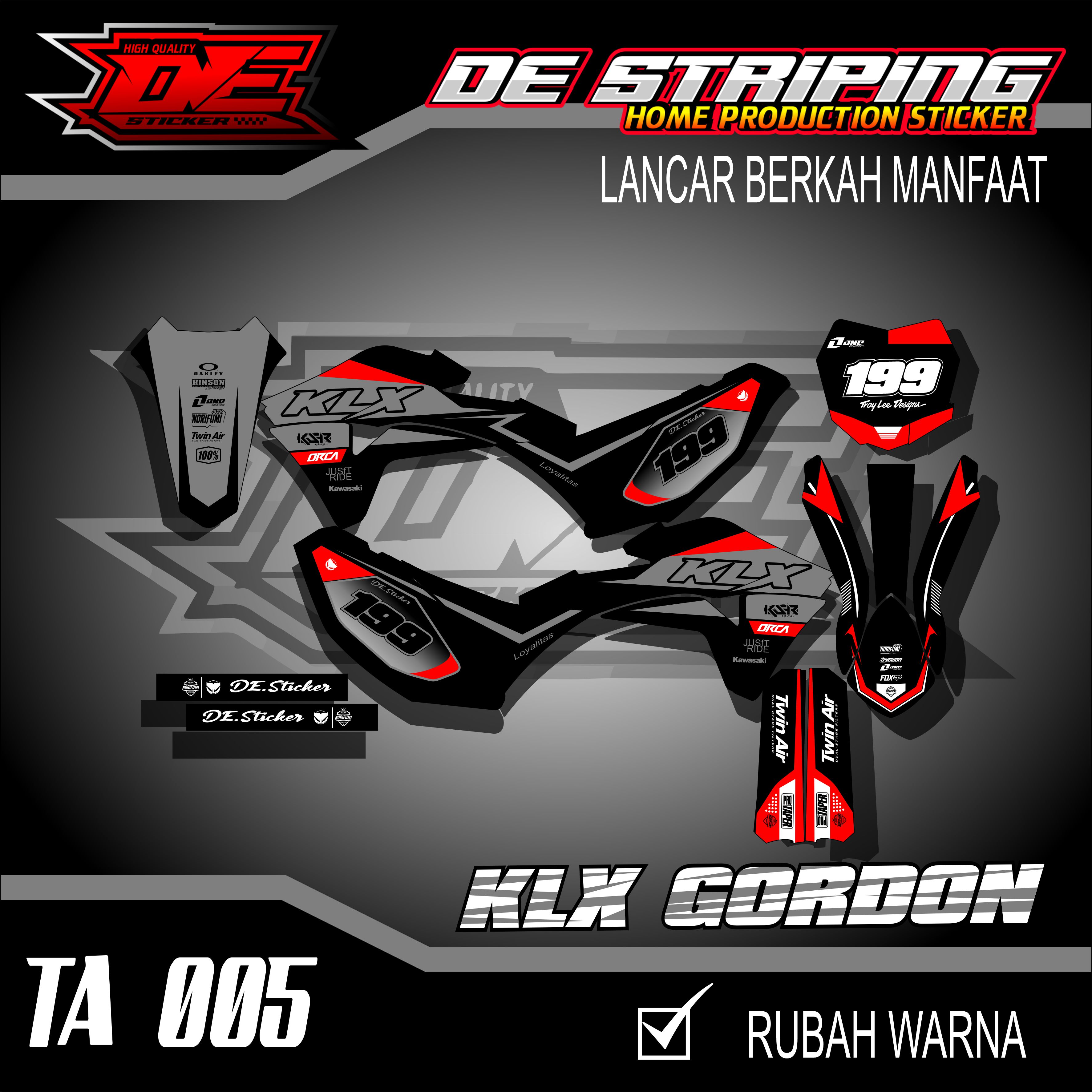 STIKER DECAL KLX GORDON FULLBODY STRIPING STIKER KLX GORDON TA005 ...
