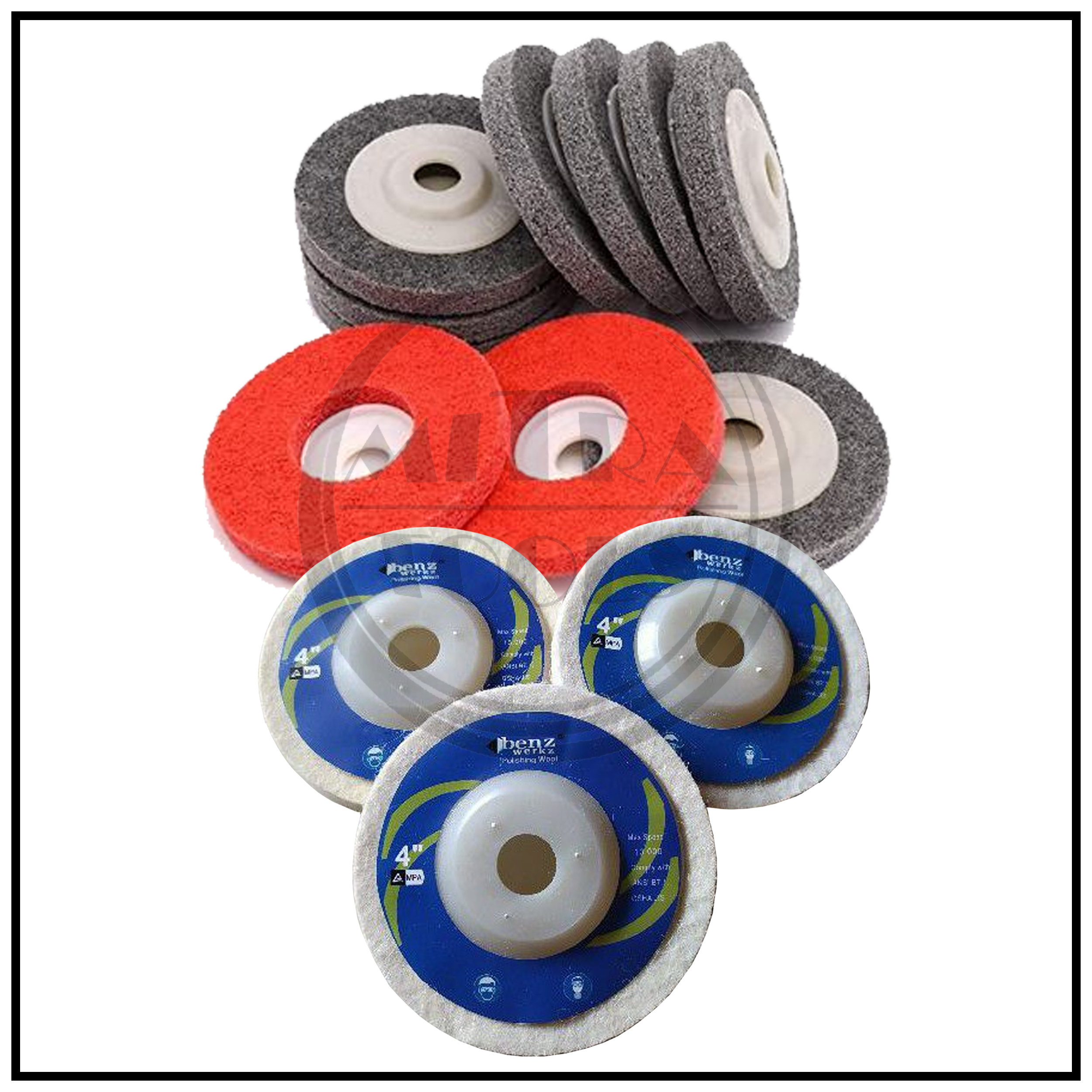 Mata Gerinda Poles Non Woven Wheel 4 Inch Grit 180 Non Woven Pad Putih ...