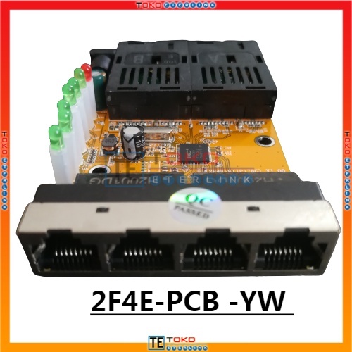 Media Converter 2 Port FO - 4 Port LAN Tanpa BOX - PCB Saja atau dengan ...