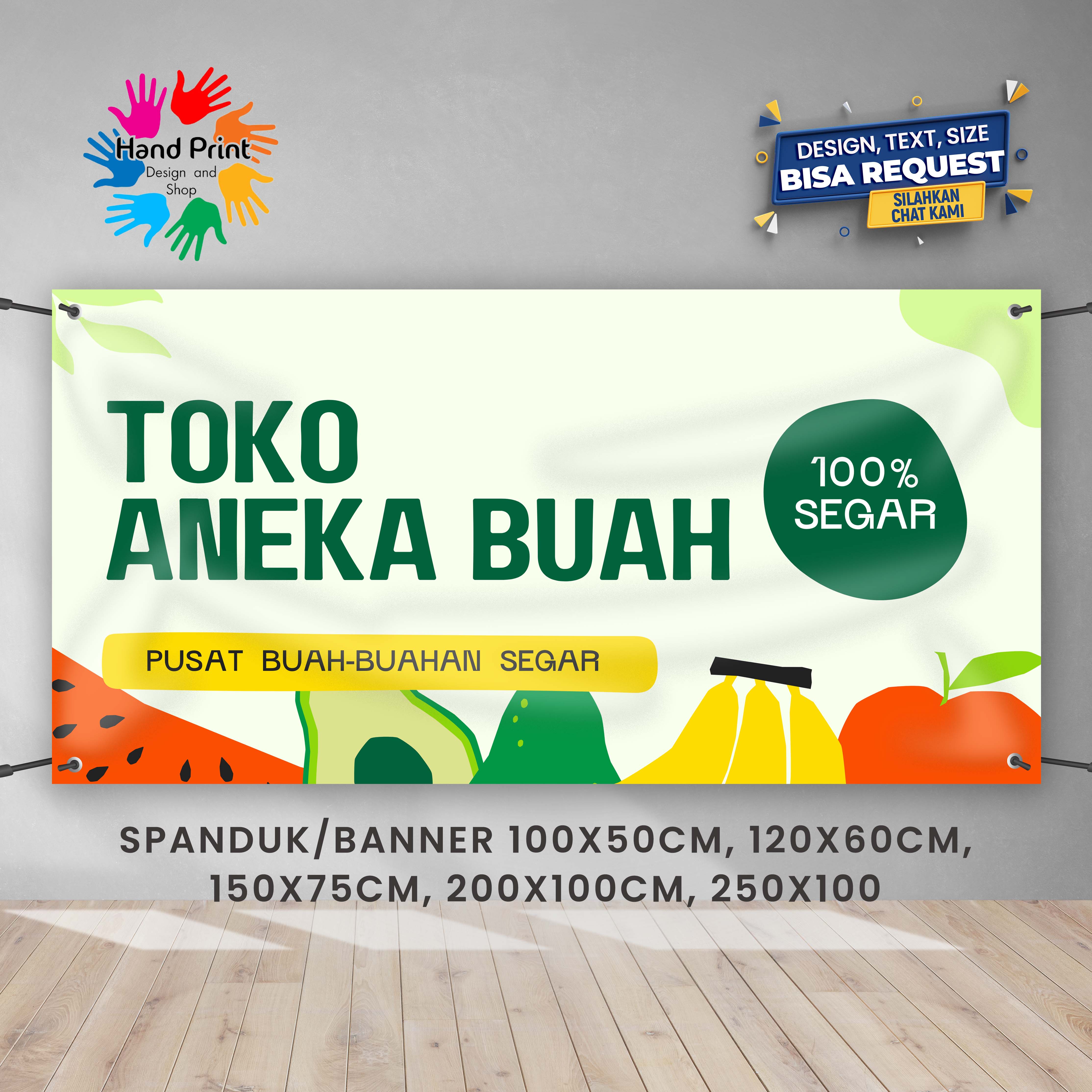 SPANDUK BANNER Toko Buah Segar Buah-Buahan Bisa Request Desain | Lazada ...
