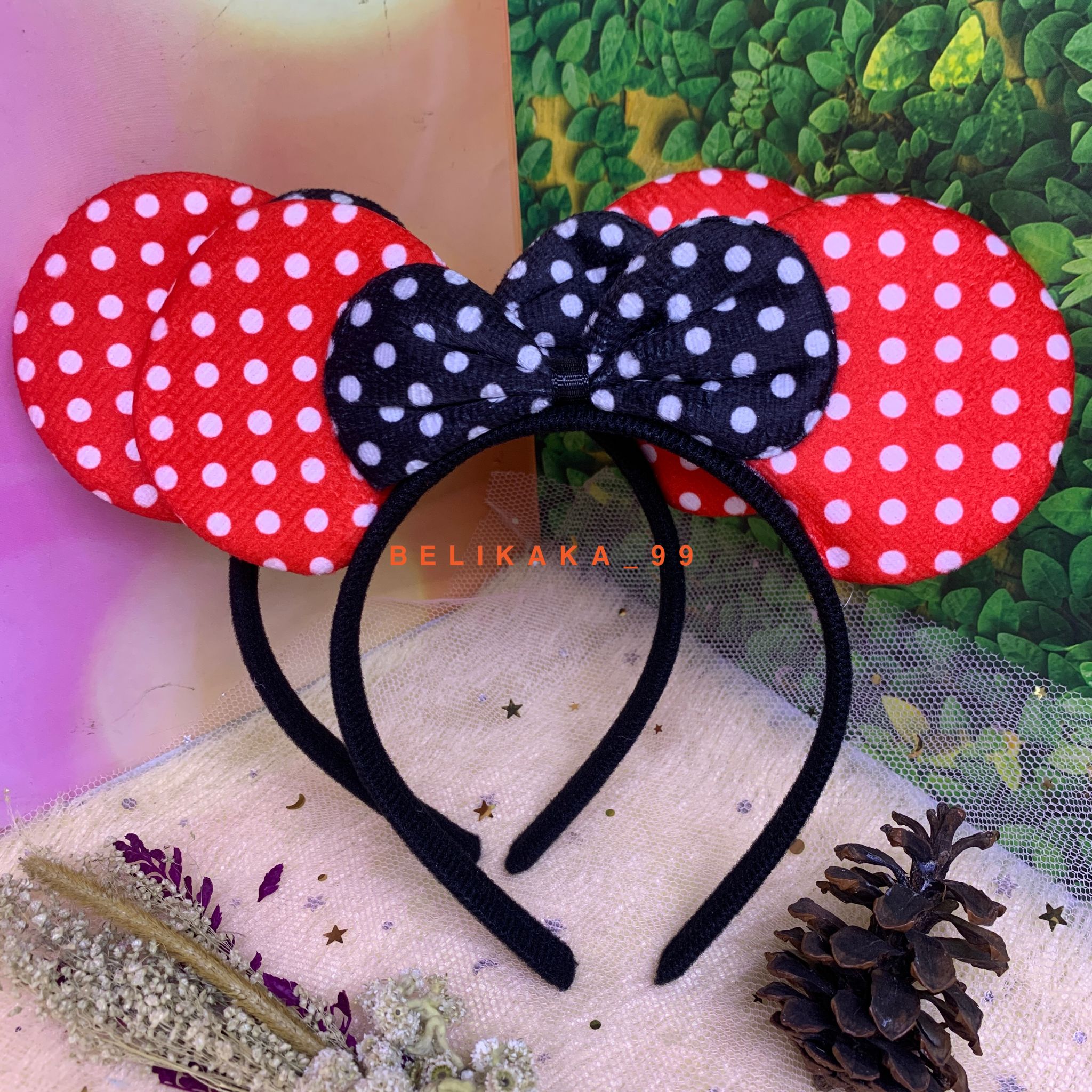 BANDO MICKEY DAN MINNIE MOUSE TOTOL KECIL SEDANG DAN BESAR / BONDU MIKI ...