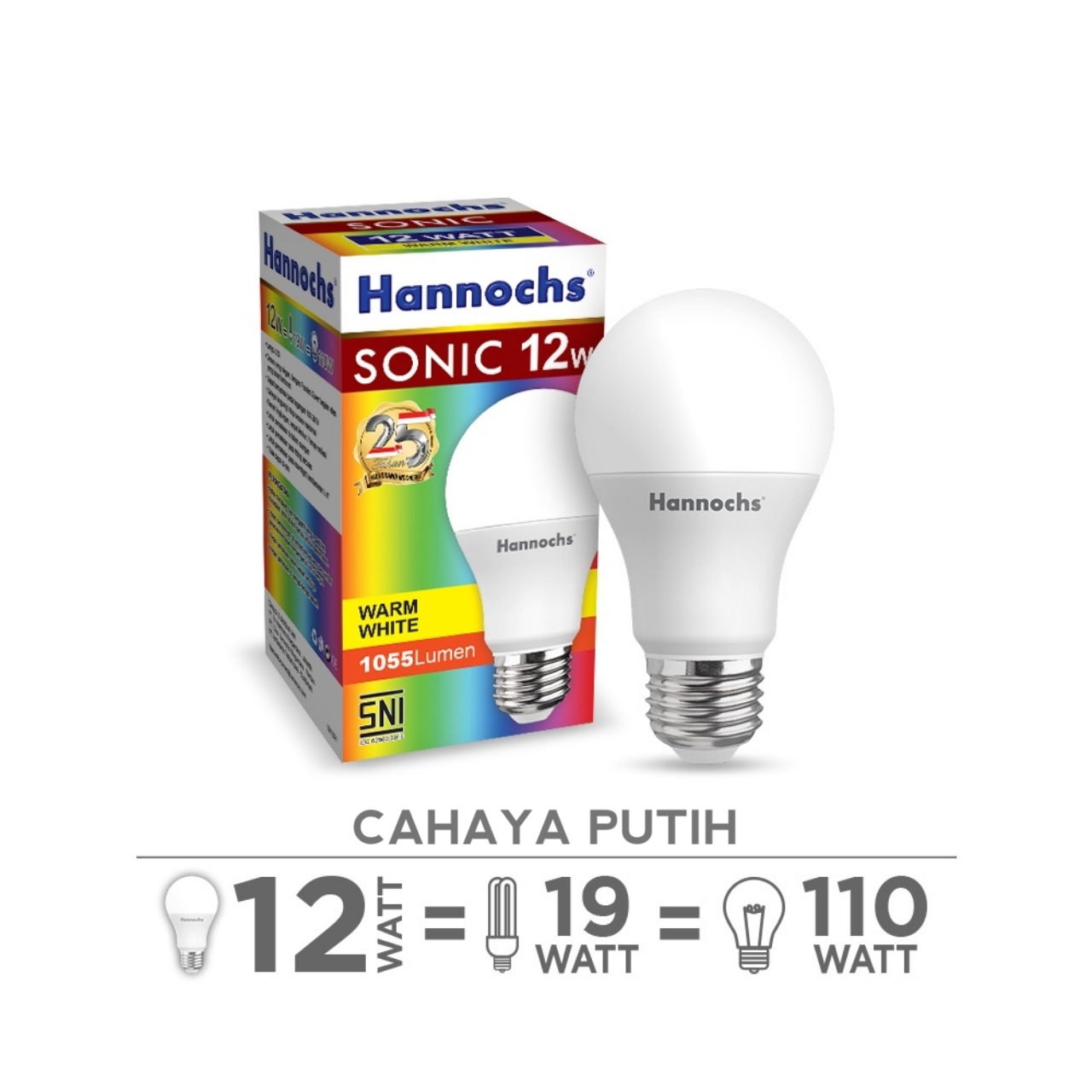 Hannochs Sonic Lampu LED 12 Watt - Cahaya Putih | Lazada Indonesia
