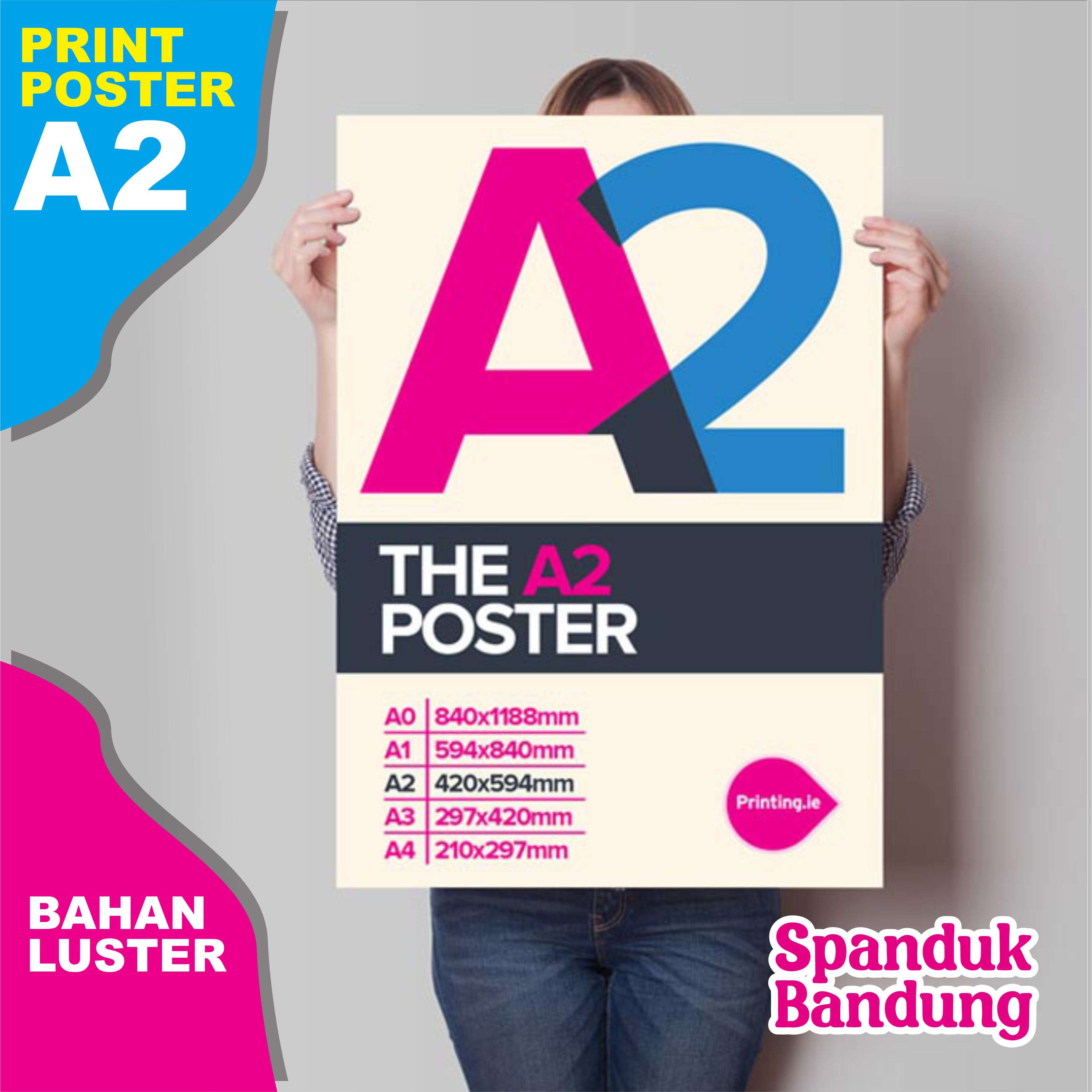 cetak poster A2 bahan luster / cetak satuan poster A2 / file sudah ...