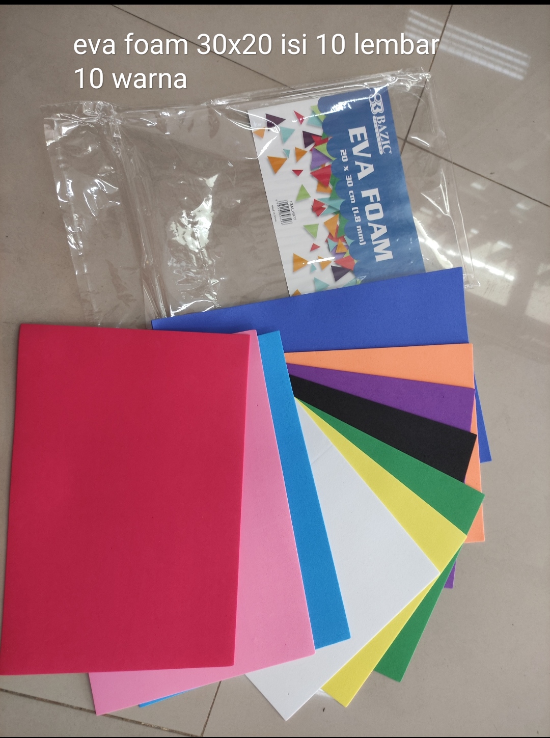 busa eva foam polos a4 isi 10 lembar mixed busa hati | Lazada Indonesia