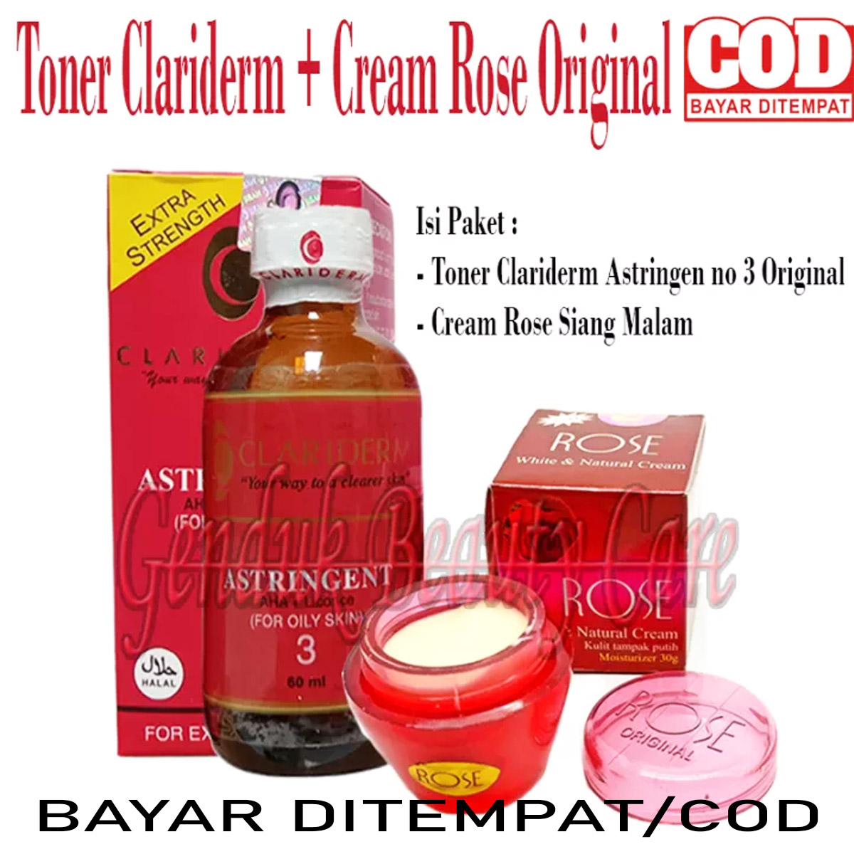 Eyelash Paket Cream Rose Plus Toner Clariderm Astringent Original ...