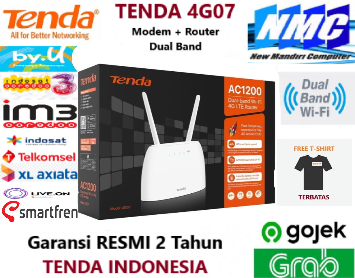 Tenda 4G07 Router AC1200 Modem Wifi 4G LTE Dual Band SimCard 4G-07 4G | Lazada Indonesia