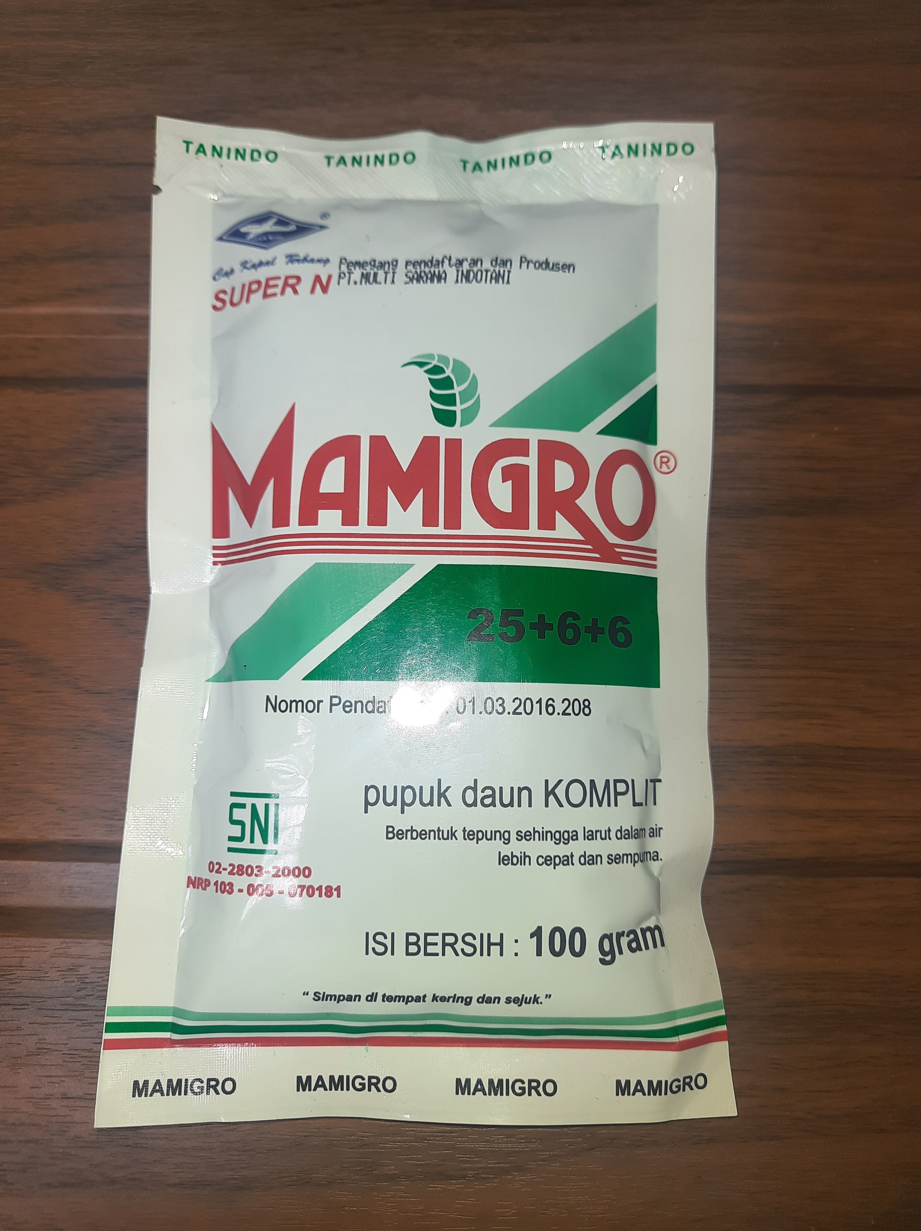 Pupuk NPK Daun Komplit "Mamigro Super N" 100 gram | Lazada Indonesia