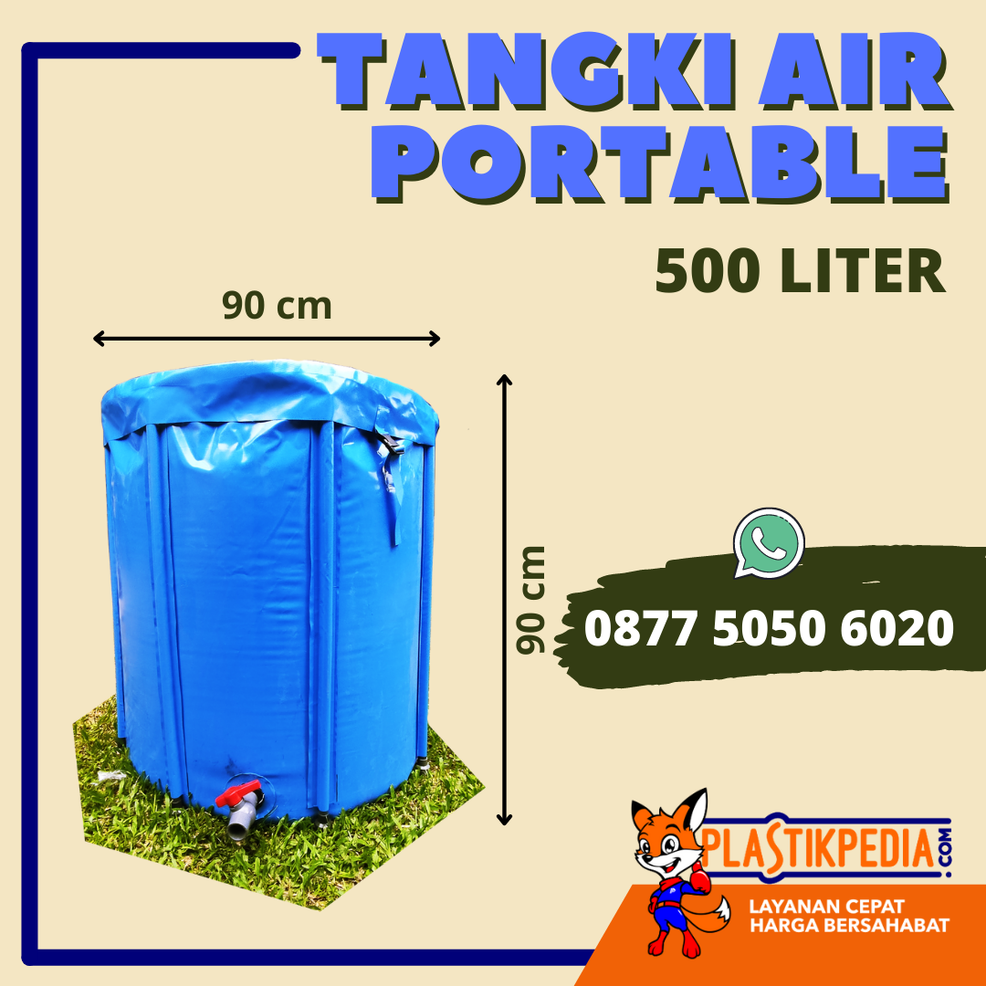 Tandon Air Portable | Toren Air | Tangki Air portable 500 liter ...