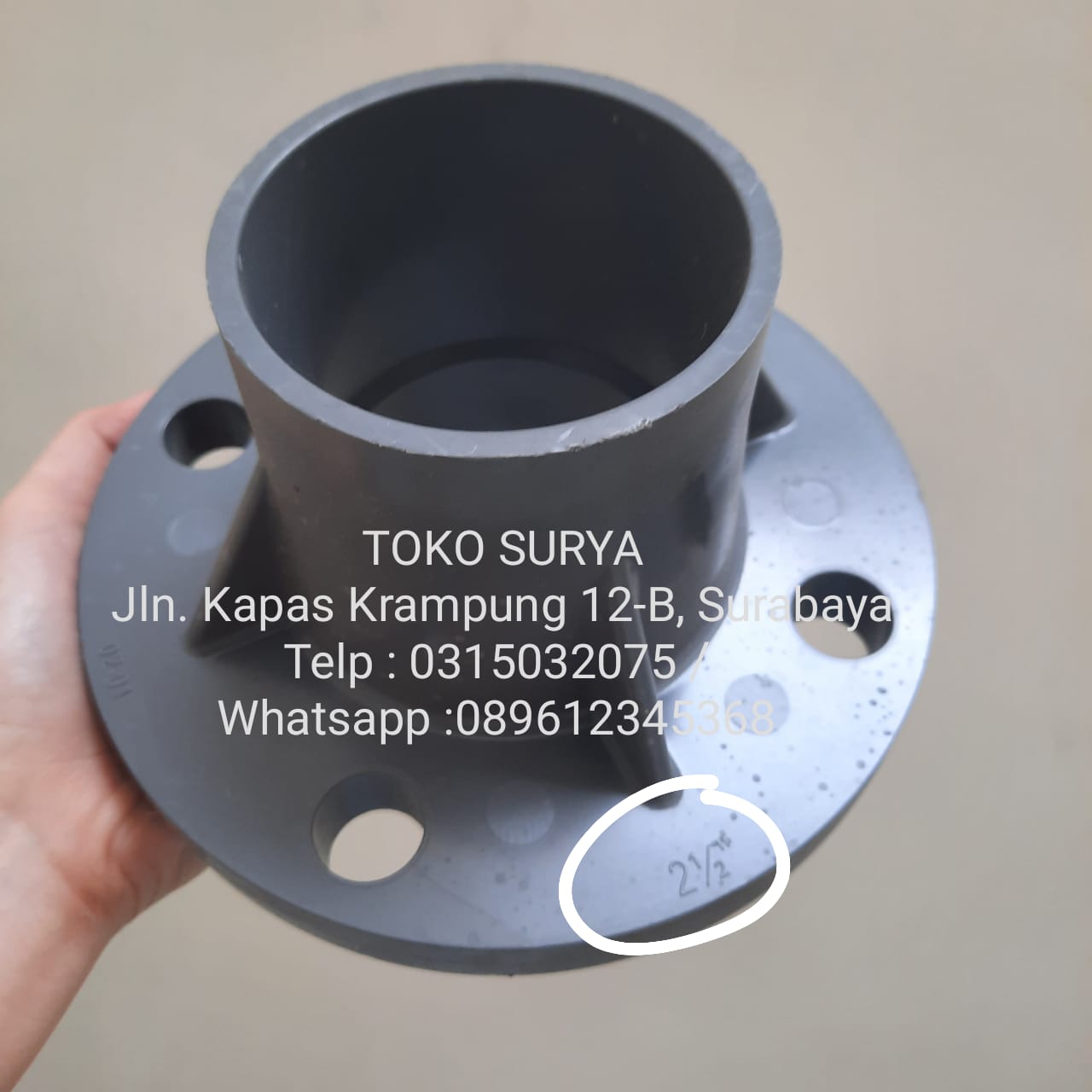 Flange Pipa PVC 2 1/2 Flange Sock 2 1/2" AW Rucika 2,5" 2.5 dim inch ...