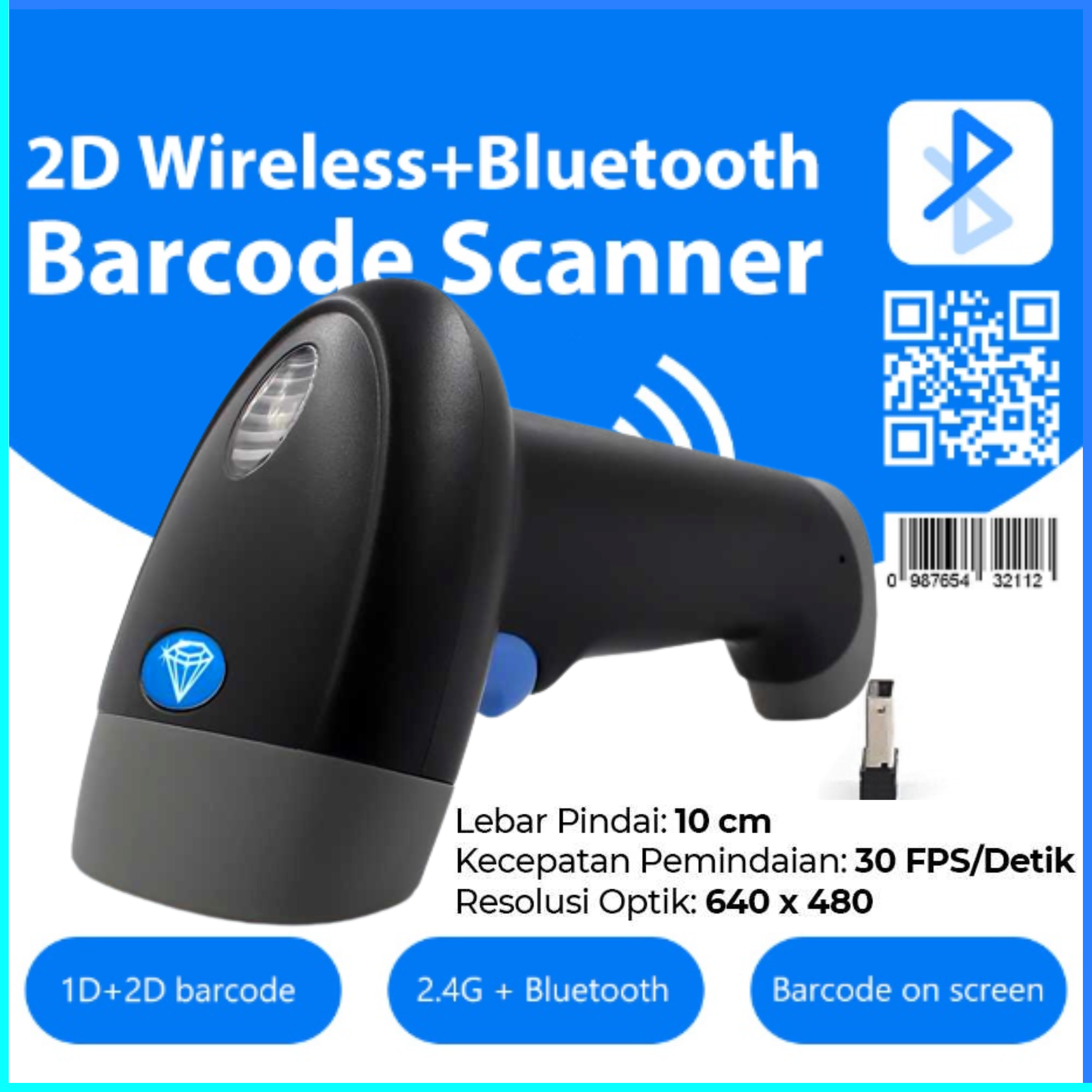 COD Taffware USB Barcode Scanner 2D QR 1D YK MK30 Alat Barcode COD Taffware USB Barcode Scanner 2D QR 1D YK MK30 Alat Barcode