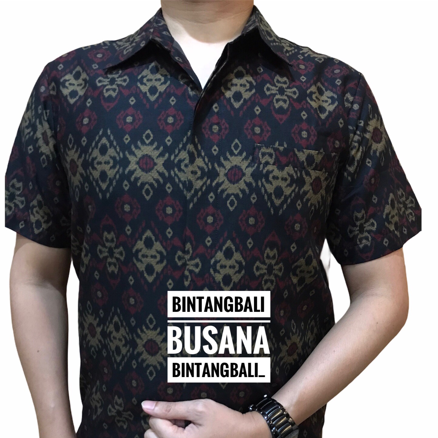 Kemeja Endek Sadewa Batik Bali Pria | Lazada Indonesia