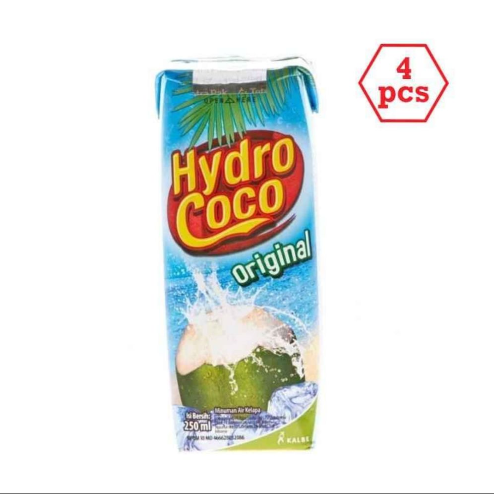 Kalbe Original Hydro Coco Minuman Air Kelapa [250 mL x 4 pcs] | Lazada ...