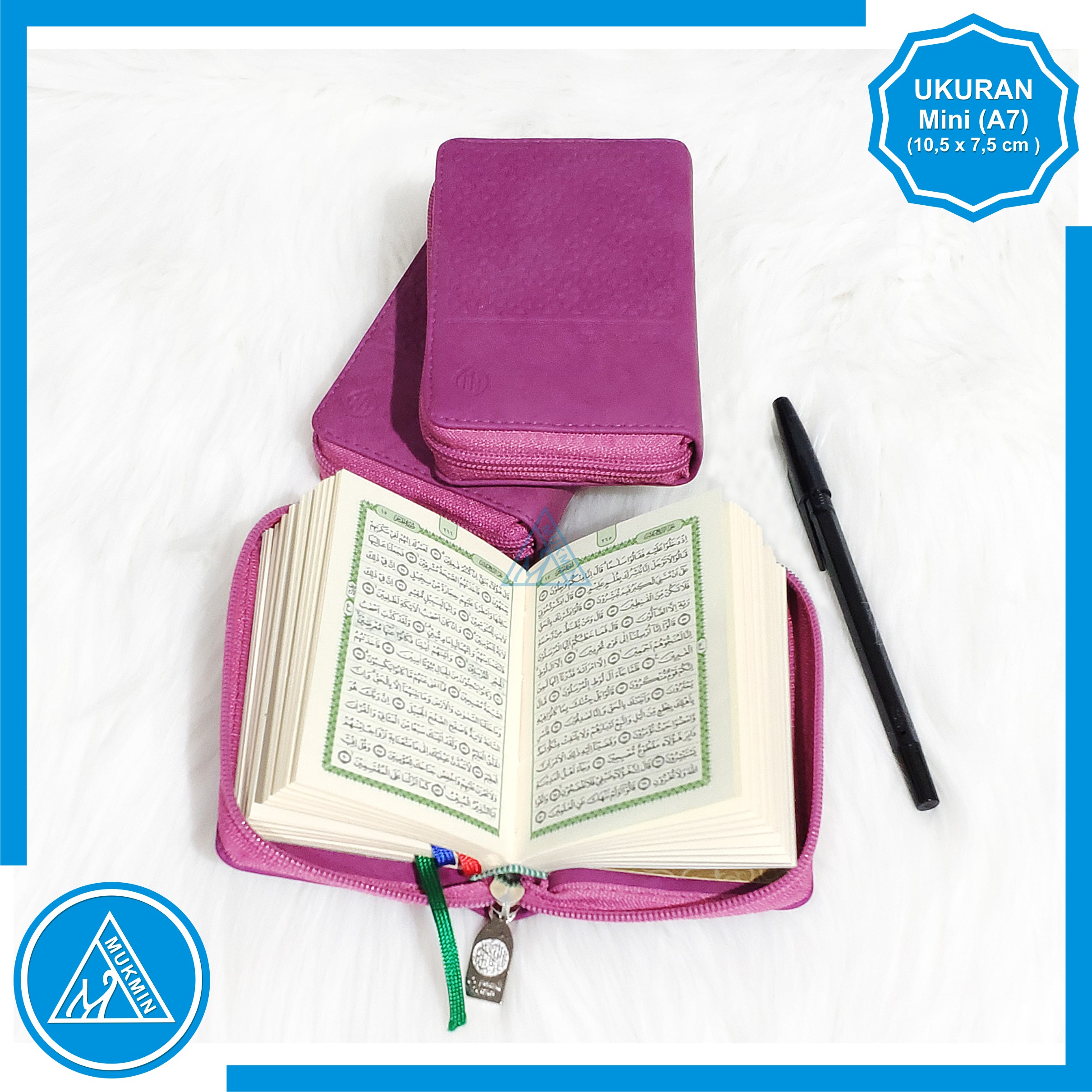 Alquran Mina Tilawah saku Model Resleting Ukuran Mini A7 | Syaamil ...