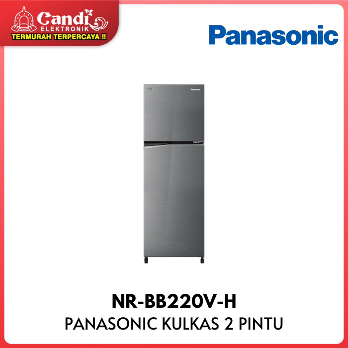 PANASONIC Kulkas 2 Pintu Kapasitas 224 Liter tanpa Bunga Es NR-BB220V-H ...
