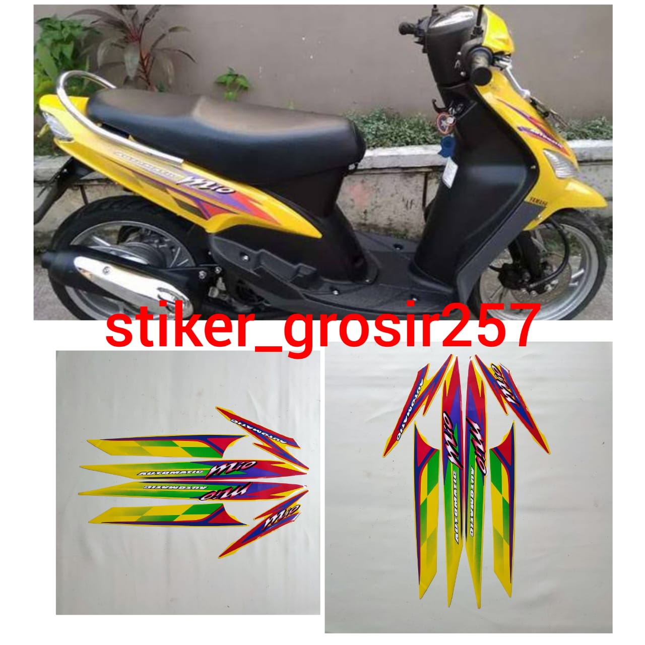 Stiker Striping Yamaha Mio bendera Old Tahun 2003 2004 2005 Sporty ...