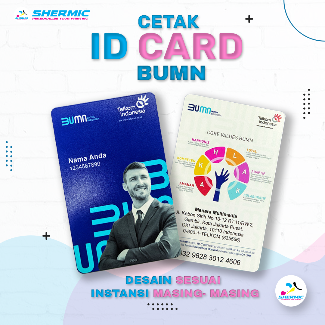 Cetak Custom Print UV DESIGN ID CARD BUMN | Lazada Indonesia