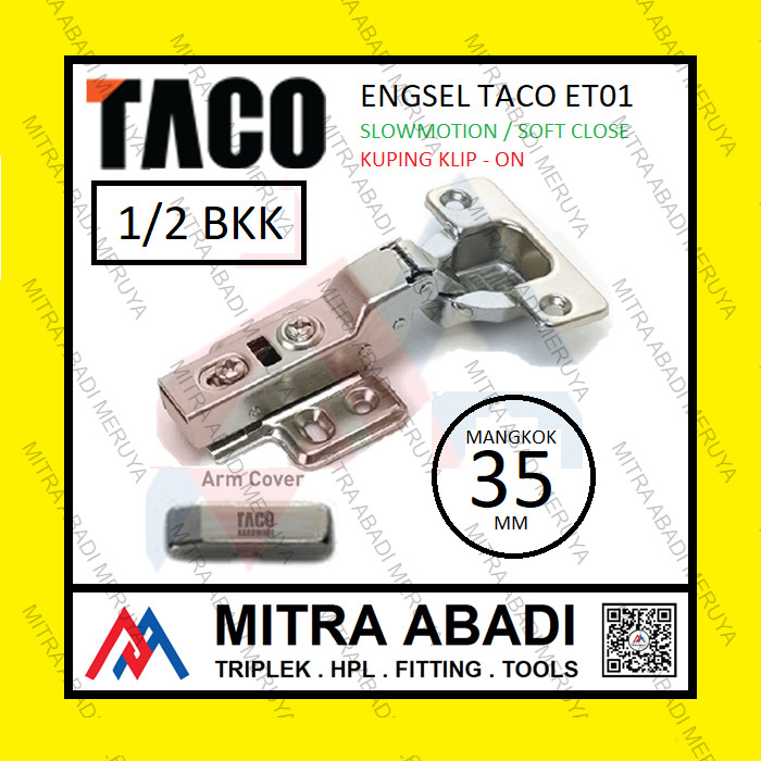Engsel lemari TACO HPL engsel sendok TACO ET01 - B (1/2 Bkk.) | Lazada ...