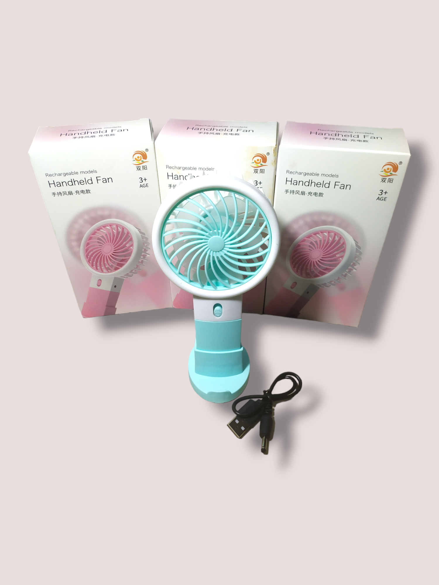 Kipas Angin Mini Tangan Genggam 6819 Duduk USB Portable Charger imut ...