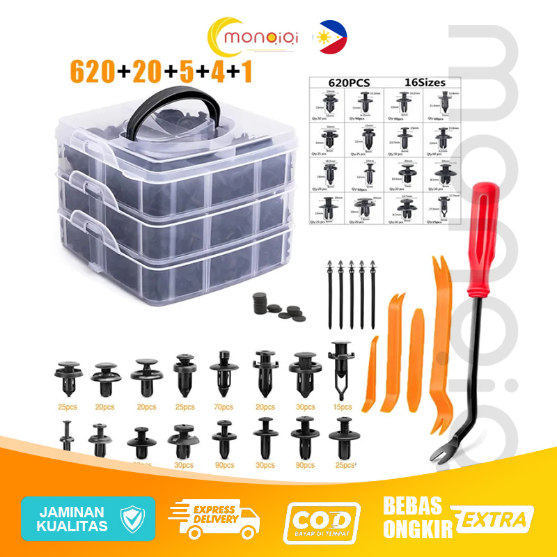 Baut Rivet Mobil Universal 100PCS Bolt Paku Mur Nut Bemper Dashboard ...