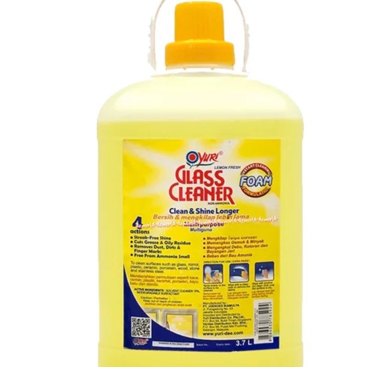 Yuri Glass Cleaner galon 3.7 L - Cairan pembersih kaca yuri - Galon ...