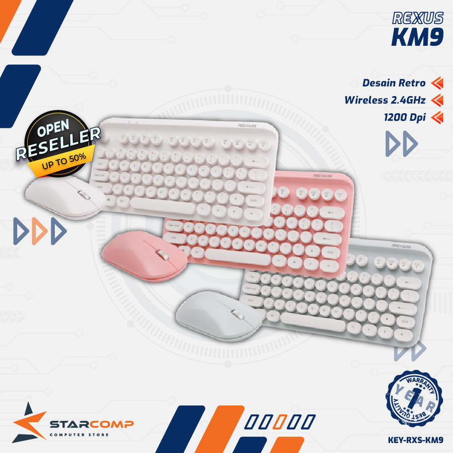 Rexus KM9 Combo Keyboard Mouse Wireless | Lazada Indonesia