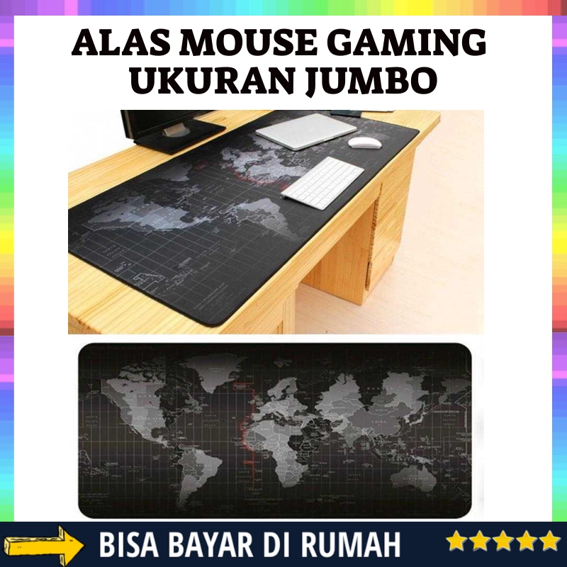 Taffware Gaming Mouse Pad XL Desk Mat Motif Peta Dunia - MP002 - Alas ...
