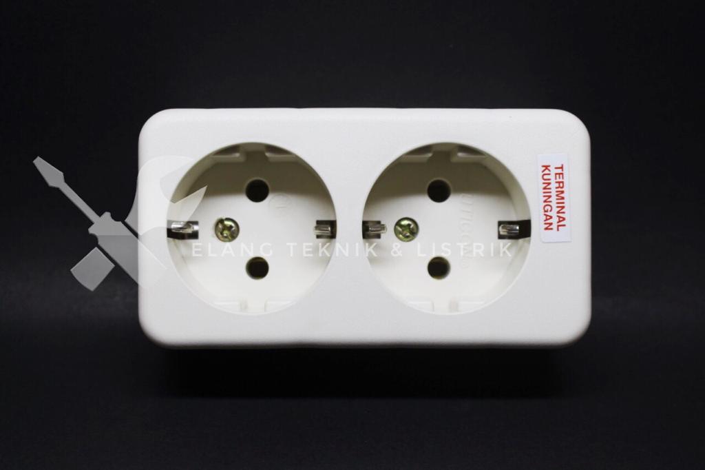Stop kontak / terminal lubang 2 UTICON | Lazada Indonesia