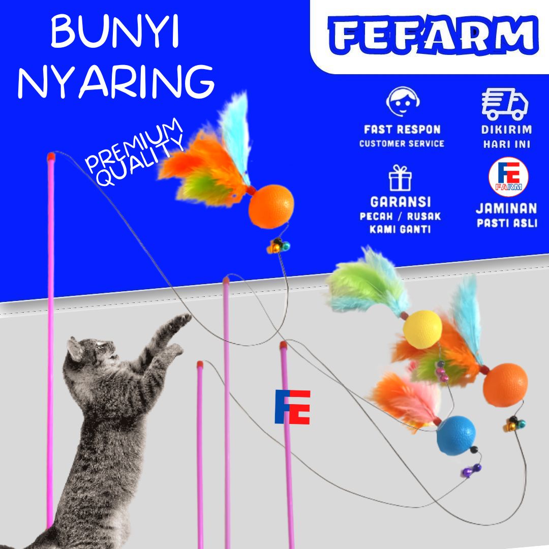 Tongkat Tali Mainan Interaktif Tongkat Penggoda Kucing Tahan Gigitan ...