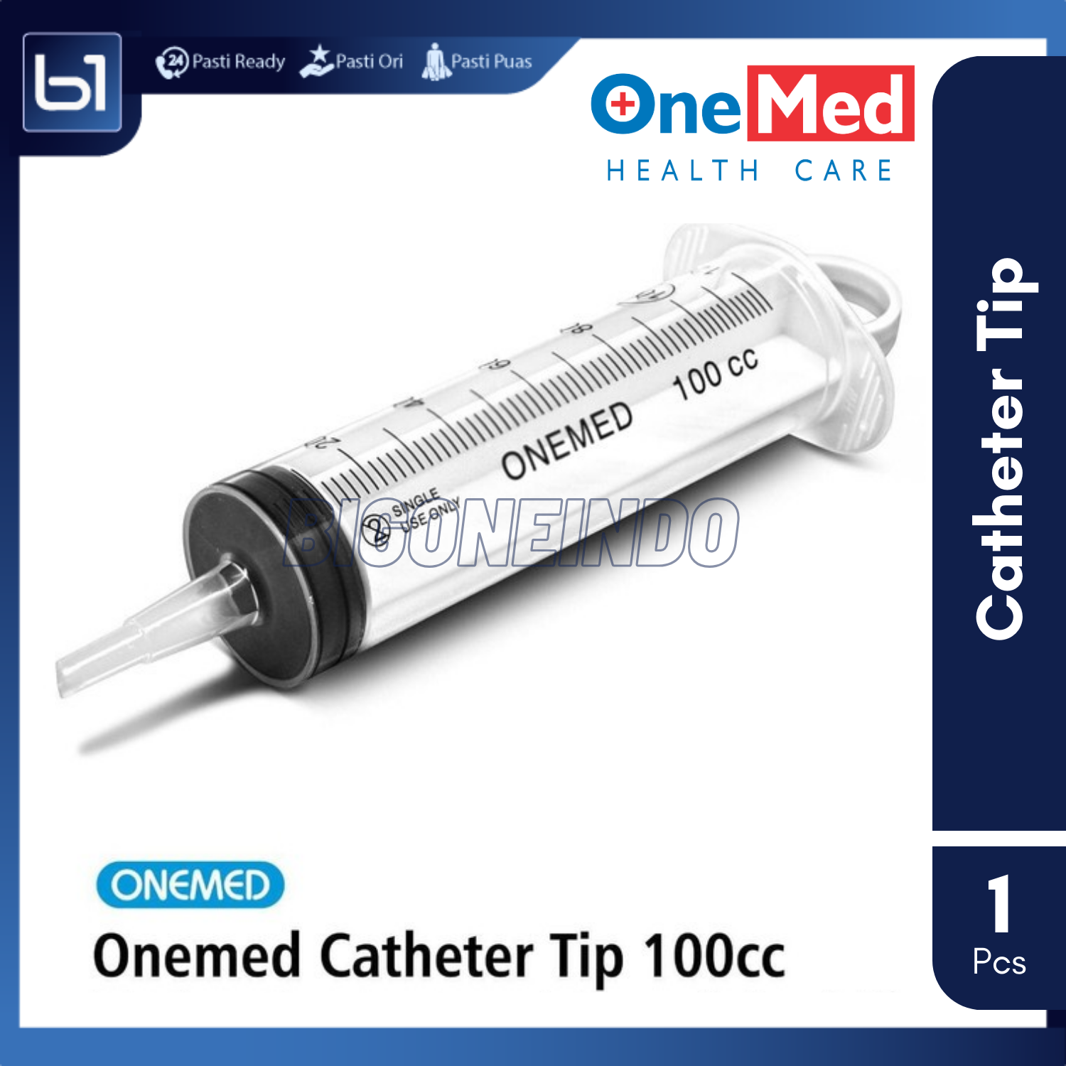 Feeding Syringe Catheter Tip 50cc & 100cc Onemed, Spuit Suntikan Tanpa ...