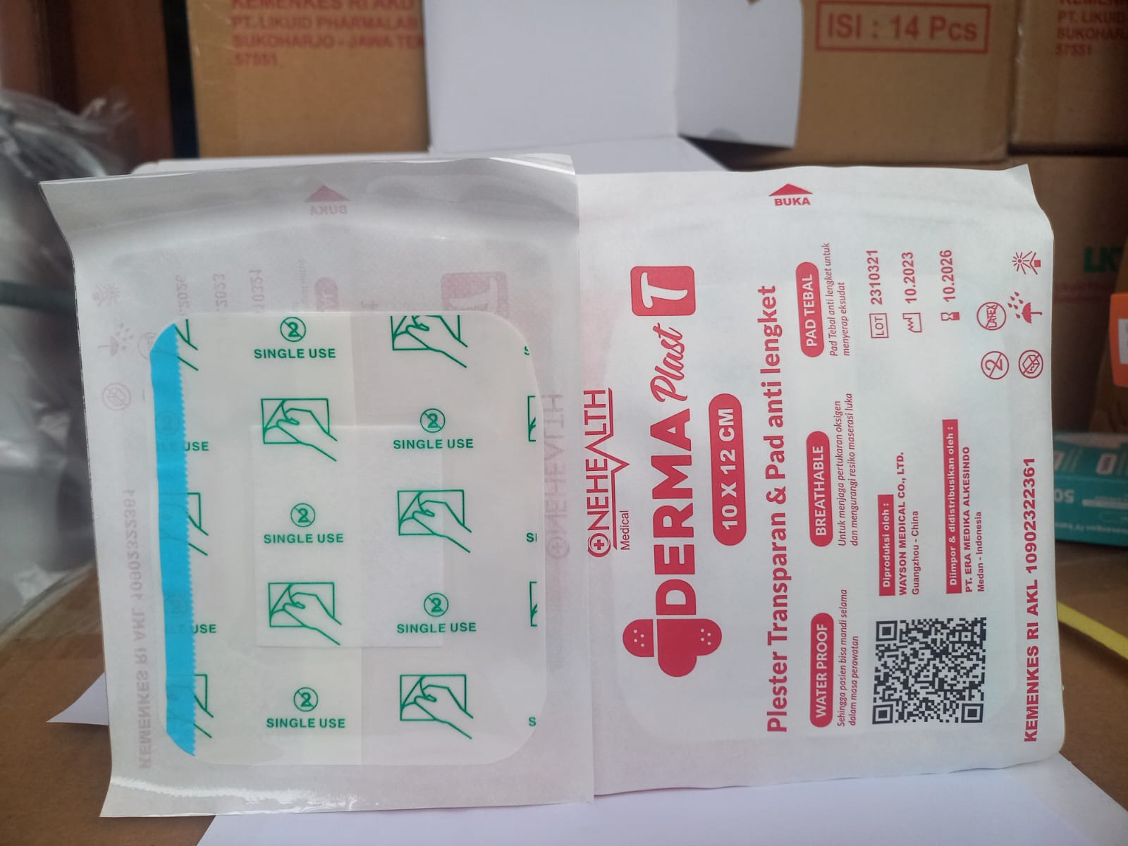 Plester Luka Onehealth Dermaplast T 10x12 cm Plesterin Anti Air Plaster ...