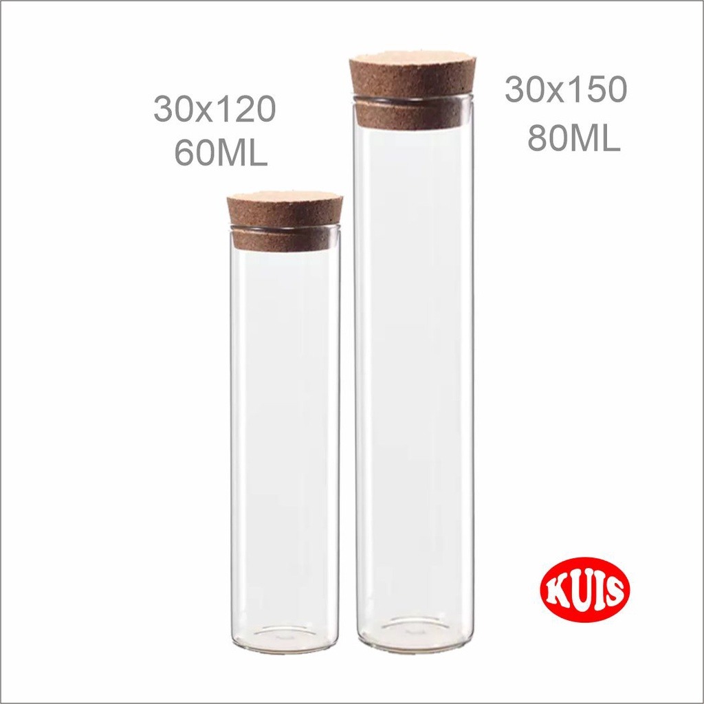 JE.ID Botol Kaca Serbaguna Tutup Gabus Botol Kaca Tutup Kayu Gabus ...