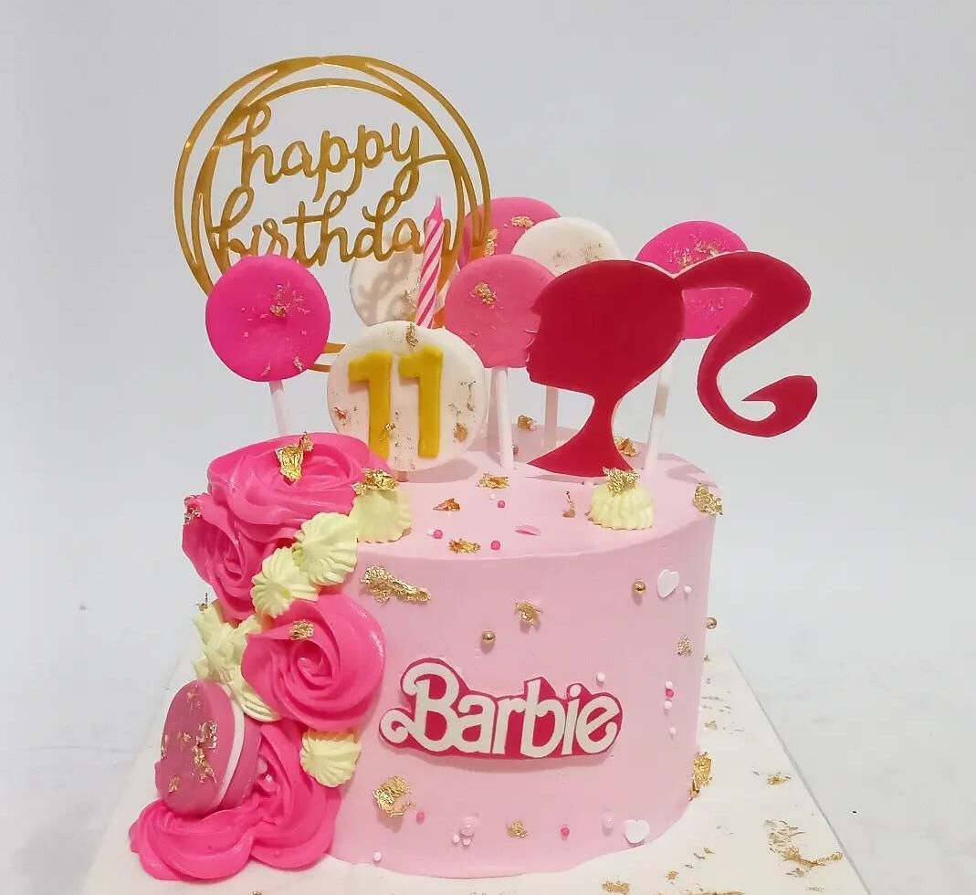 Topper Cake Birthday / Hiasan Kue Ulang Tahun - Logo Kepala Barbie ...