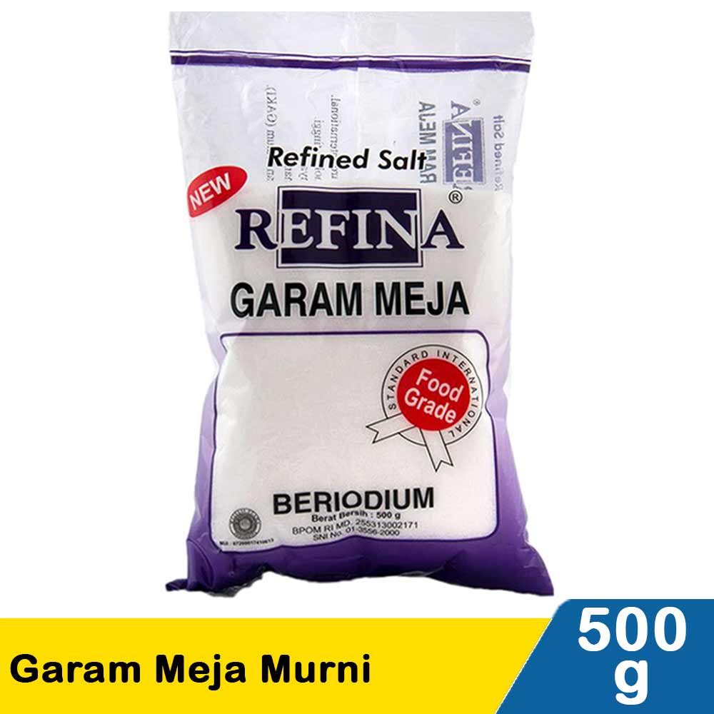 GARAM MEJA REFINA BERYODIUM 500gr | Lazada Indonesia