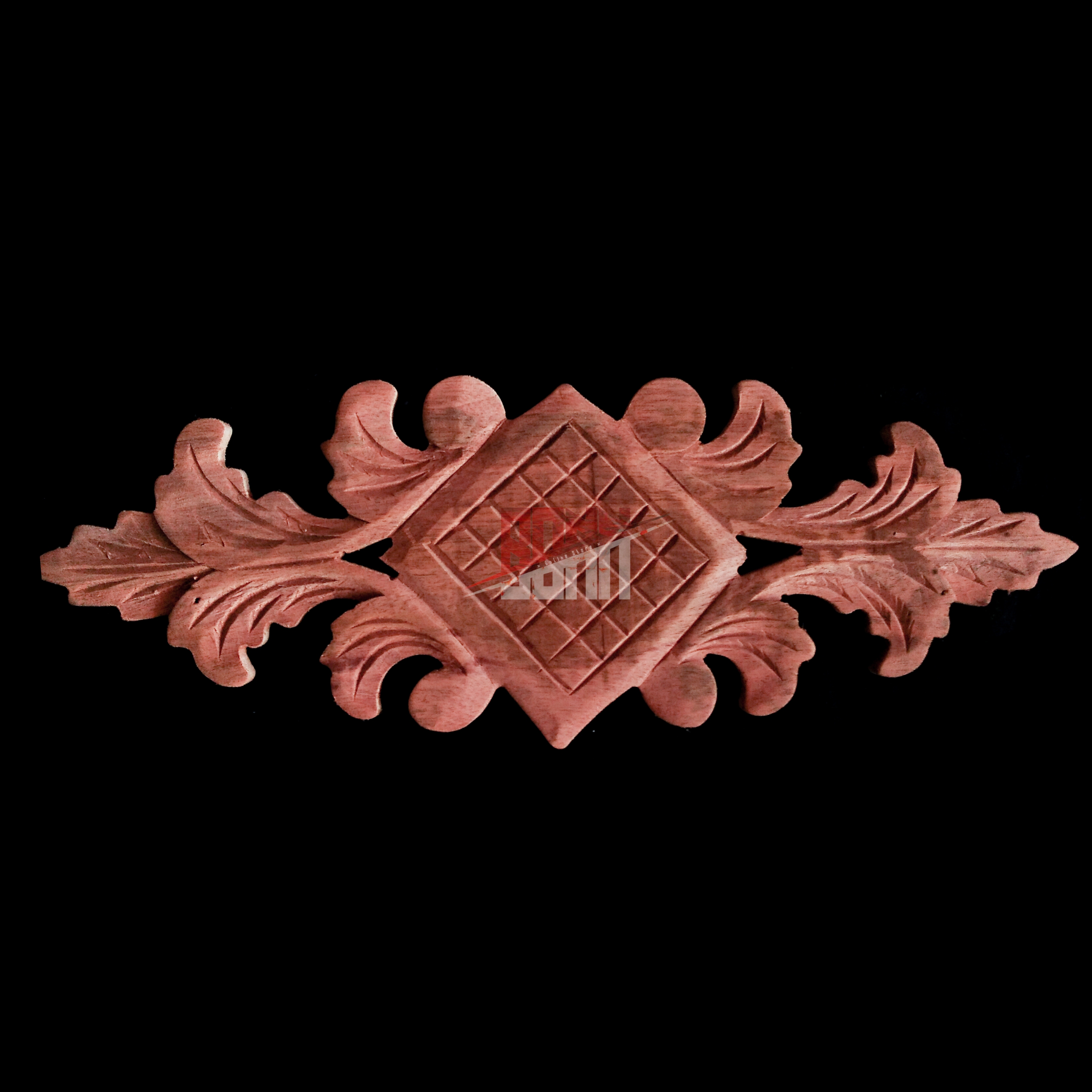 Ornamen ukir kayu tempel ukuran 28.5cm x 10cm - ornamen ukir kayu ...