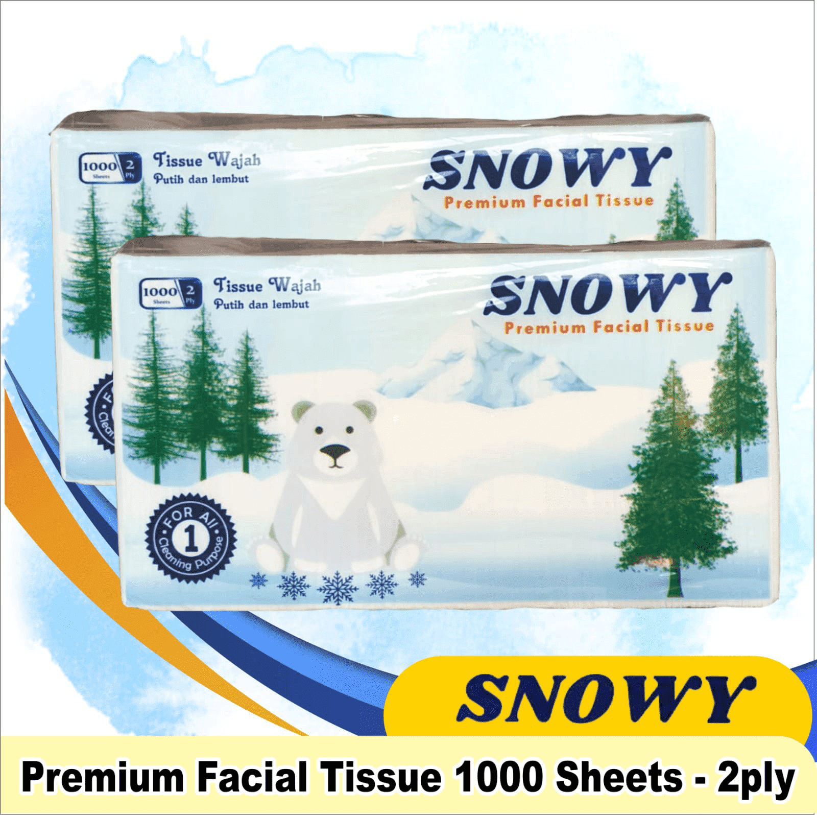 Tissue facial Snowy 1000 sheets / tissue 1000 sheets | Lazada Indonesia