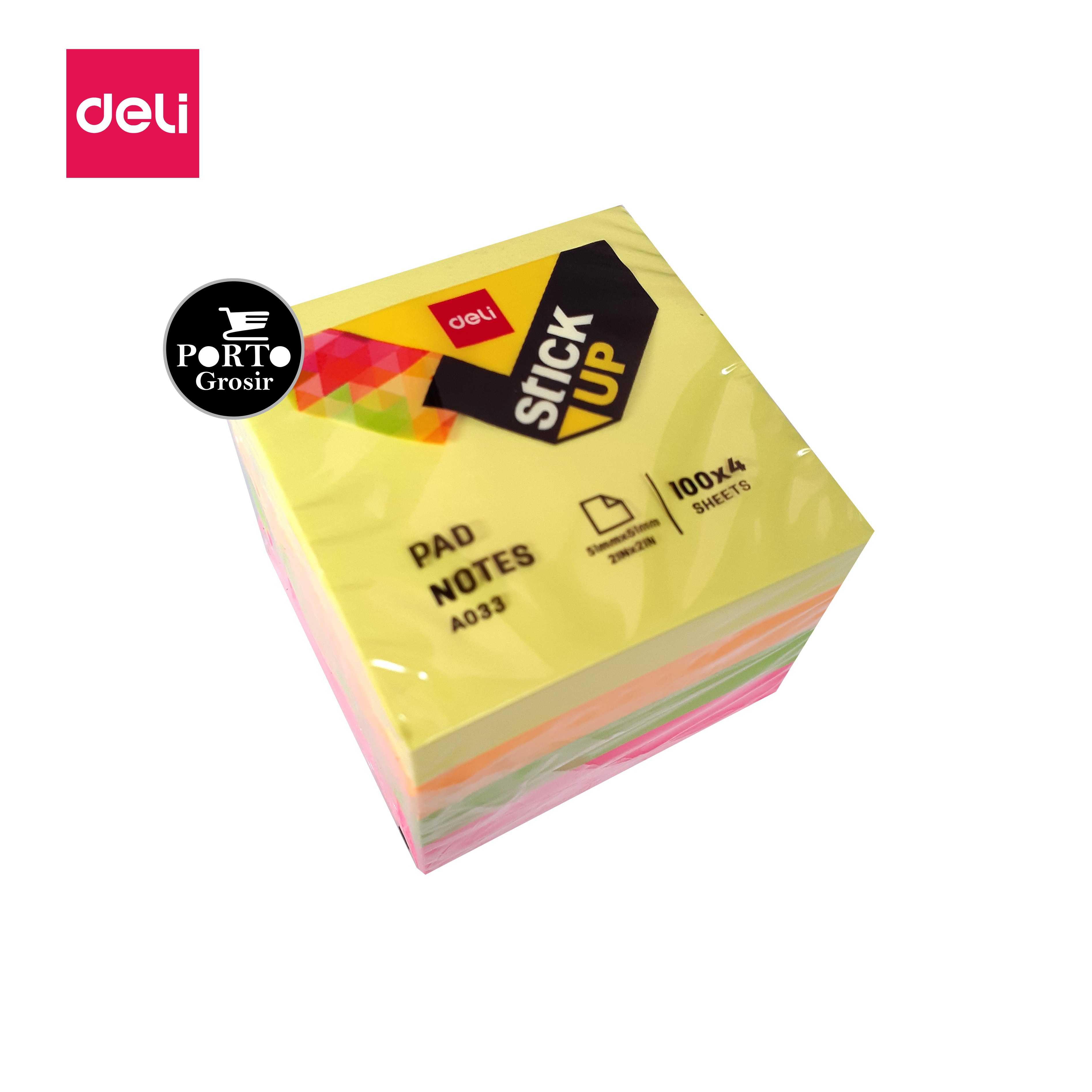 Deli Stick Up Pad Note A033 Kertas Memo Sticky Notes 4x100 Sheets ...