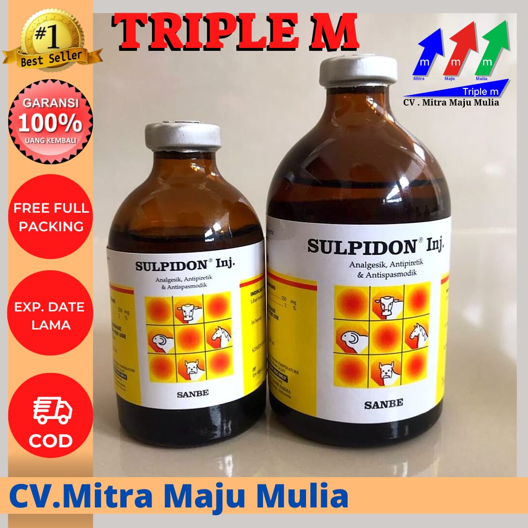 SULPIDON 100 ml SANBE MMM - Obat Pereda Sakit Hewan Analgesik Anti ...