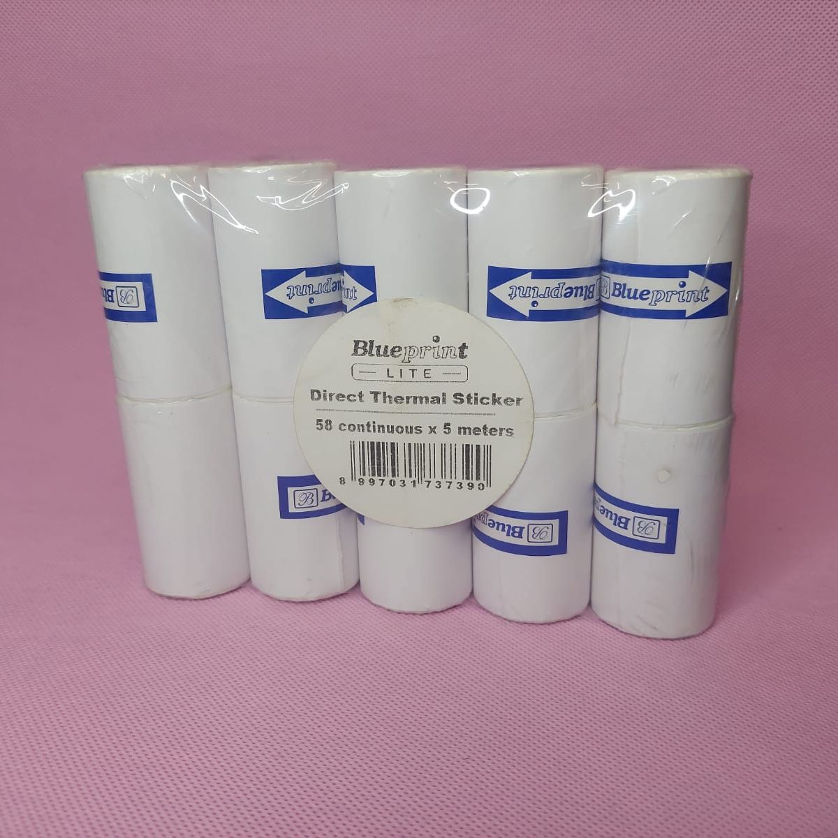 Direct Thermal Sticker BLUEPRINT 58x5 Meter Continuous | Lazada Indonesia