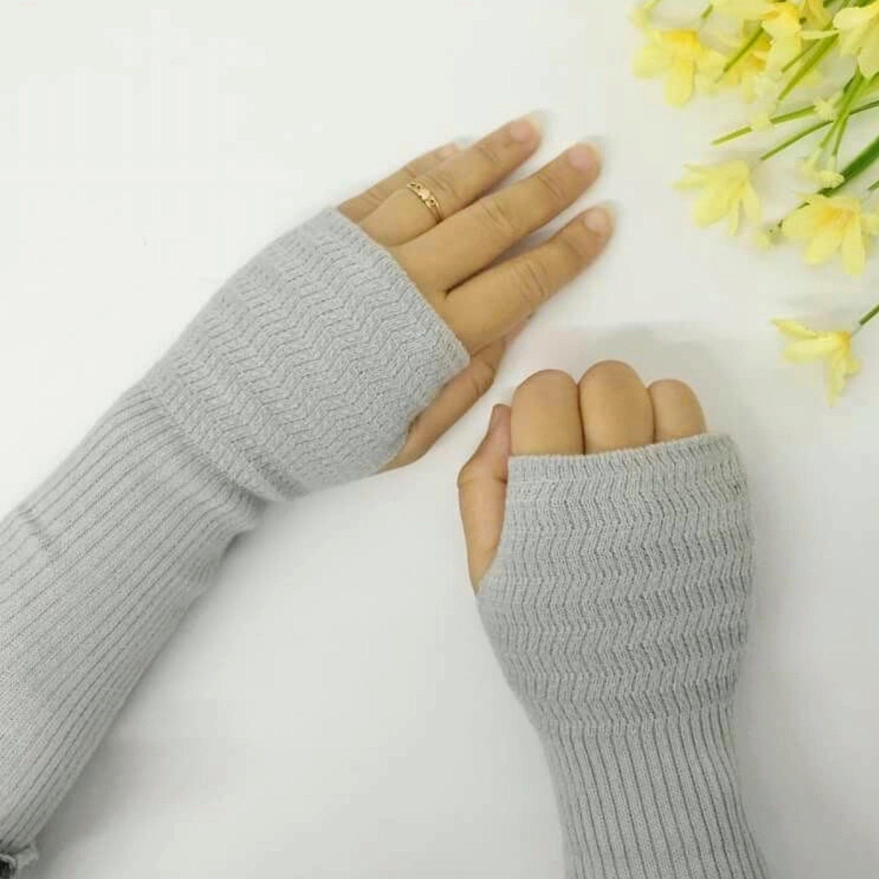 MANSET RAJUT / HANDSOCK RAJUT Jempol Premium Best Seller Manset Tangan ...