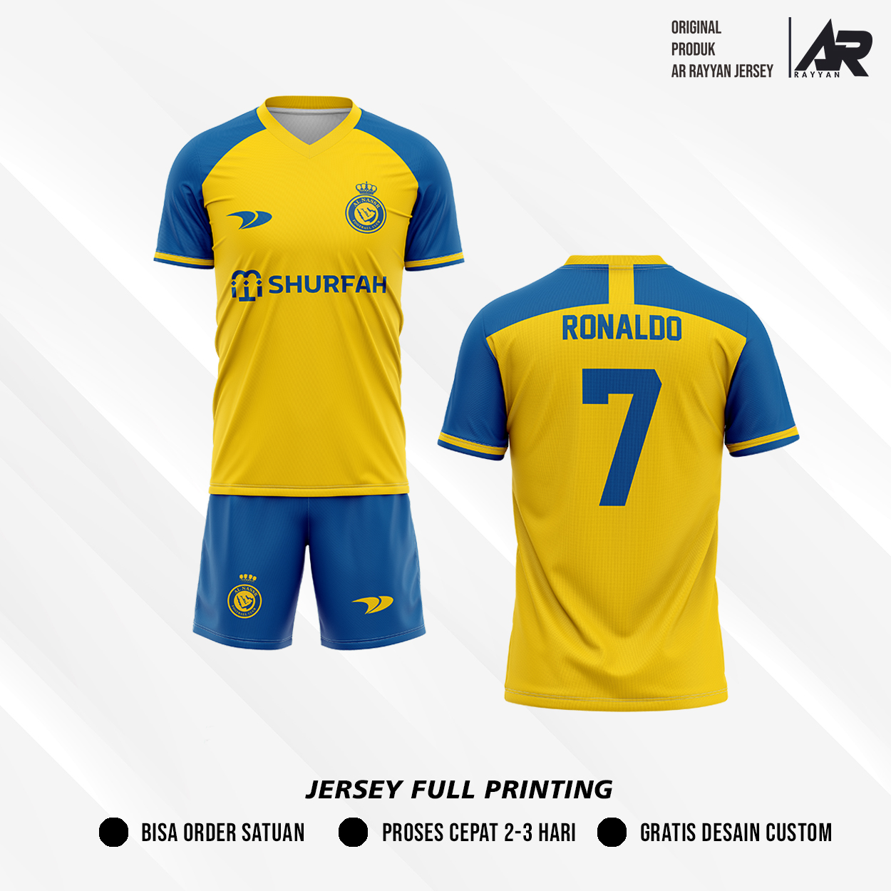 Jersey Baju Bola Ronaldo AL NASSR SHURFAH FC 2023 | Lazada Indonesia