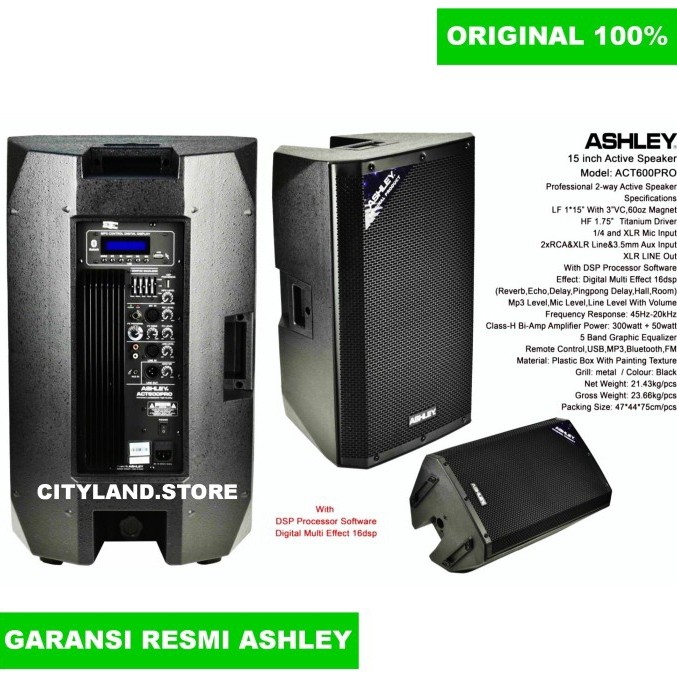 Speaker Aktif Ashley ACT 600PRO / ACT600PRO Original 15 inch | Lazada ...