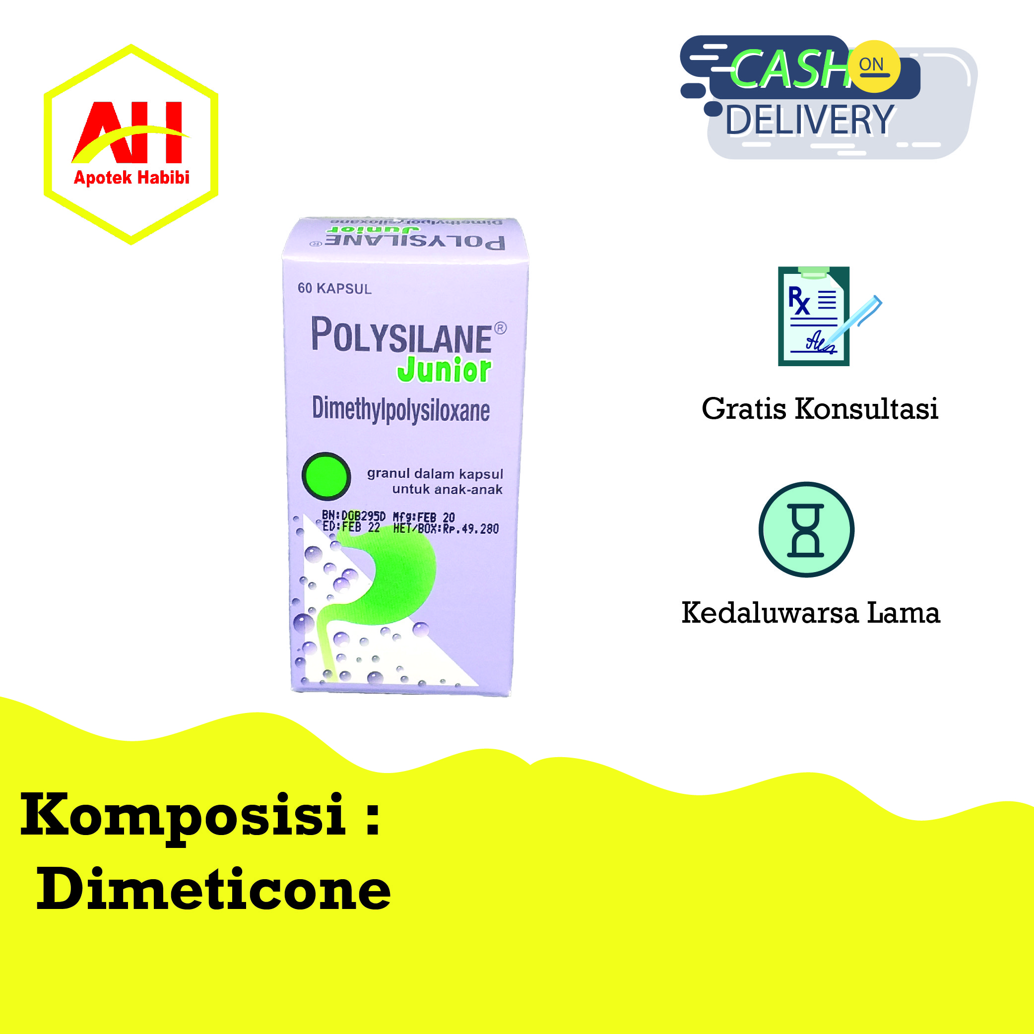 POLYSILANE JUNIOR POLISILAN POLISILEN POLYSILEN POLYSILAN ISI 60 KAPSUL ...