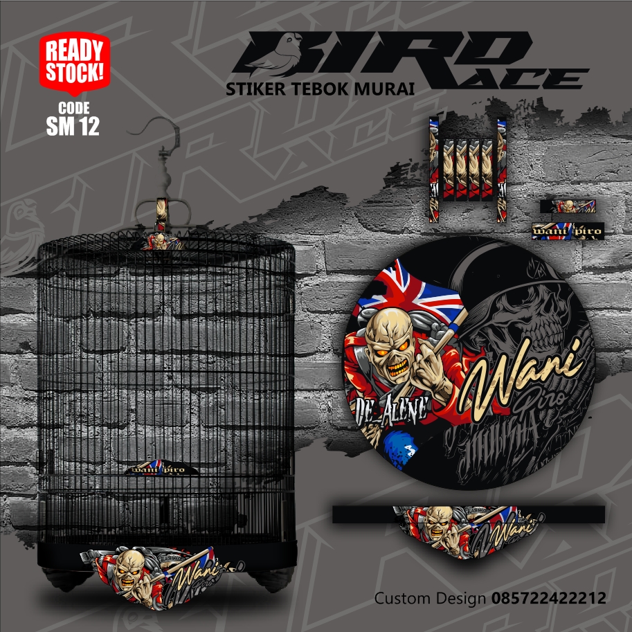 Stiker Decal Tebok Murai Stiker Sangkar Murai Skull | Lazada Indonesia