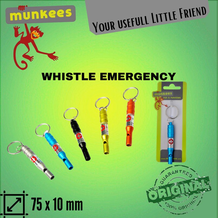 Munkees Whistle Emergency w/ Biodata inside Peluit darurat data diri | Lazada Indonesia