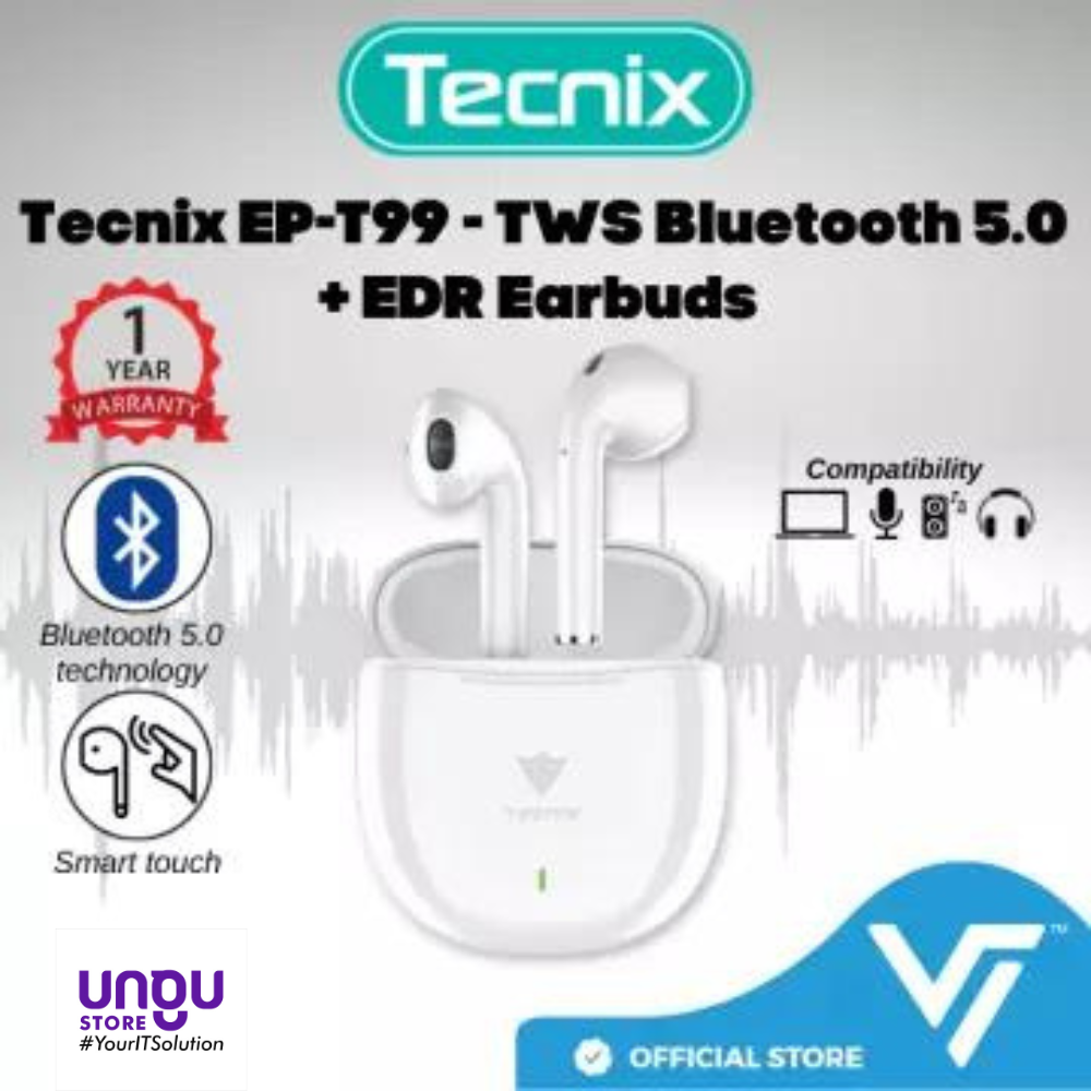 Tecnix EP-T99 TWS Wireless Headset Bluetooth Earphone Portable | Lazada Indonesia