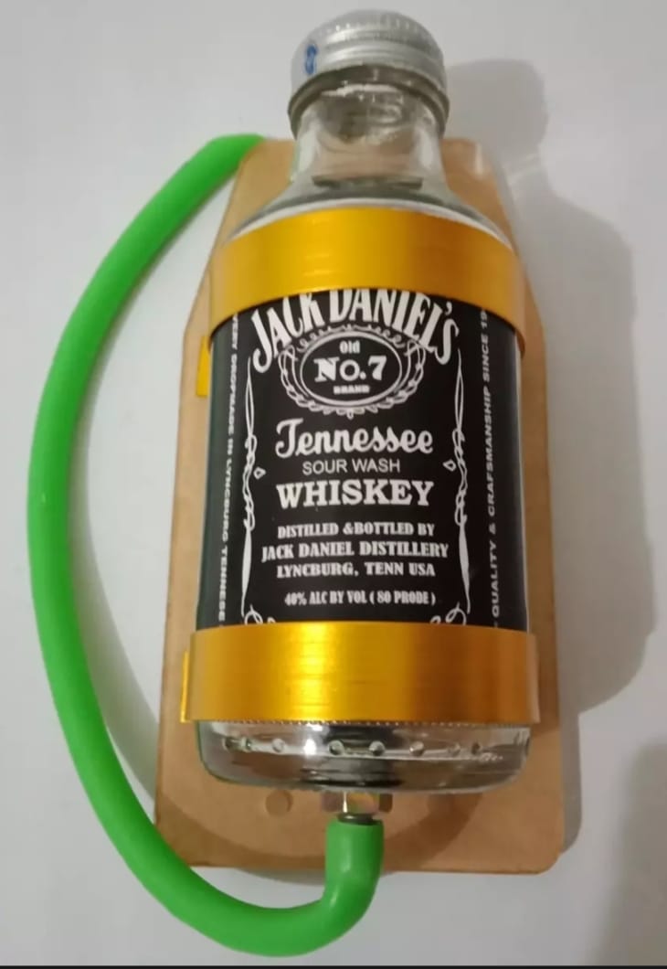 BOTOL OLI SAMPING RX-KING NINJA MODEL JACK DANIEL'S size mini-GOLD ...