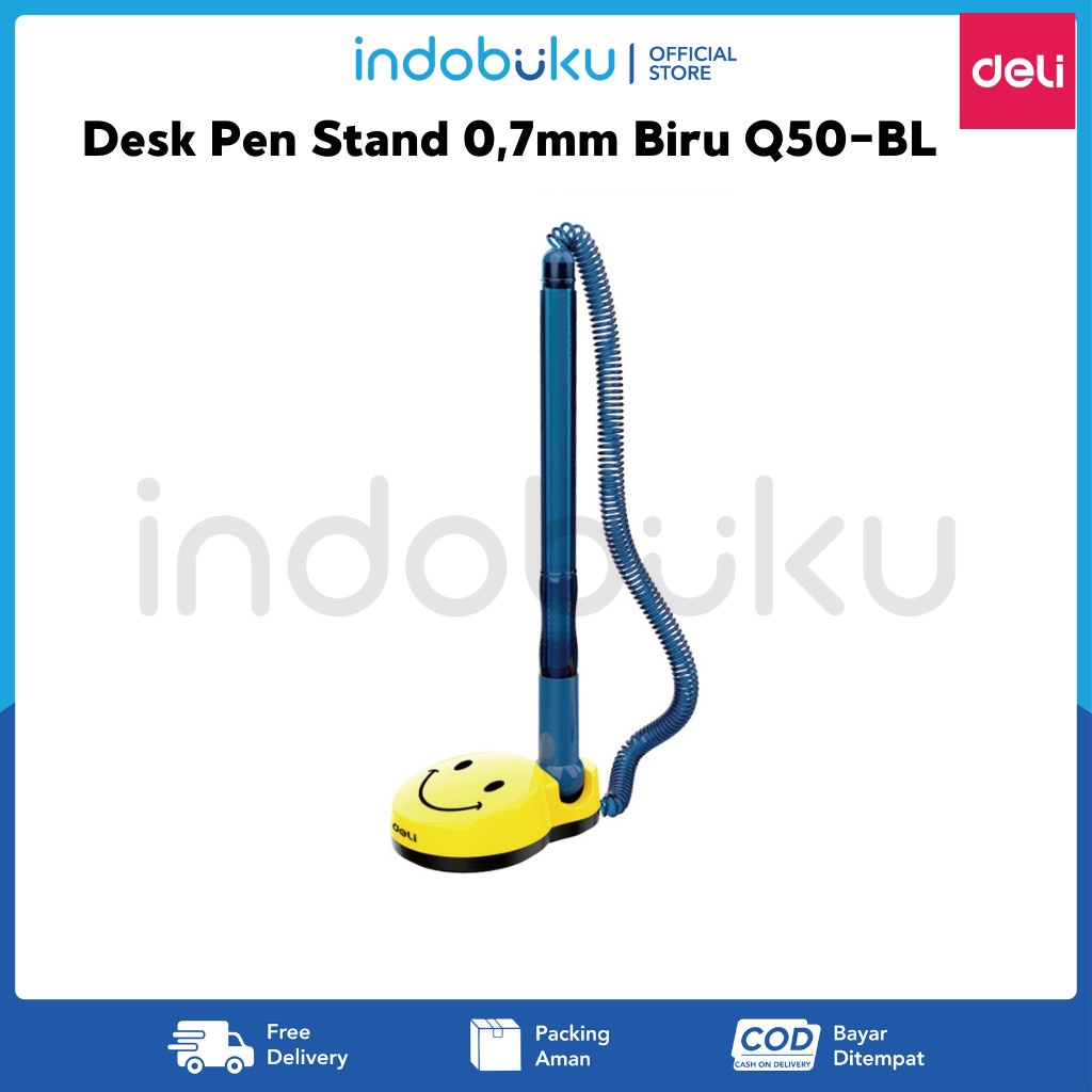 Desk Pen Stand Pulpen Meja Deli 0,7mm Tinta Biru Q50-BL | Lazada Indonesia