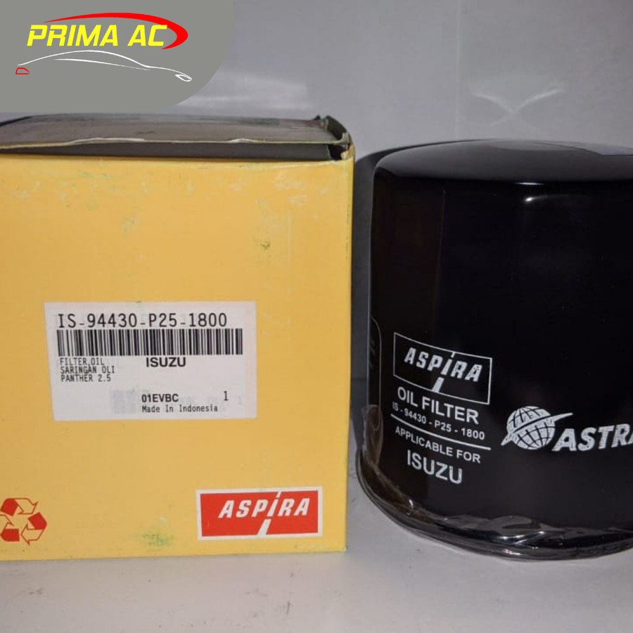 FILTER OLIE ASPIRA IS-94430-P25-1800 ISUZU PANTHER 2.5,ELF 77PS, NKR 5 ...