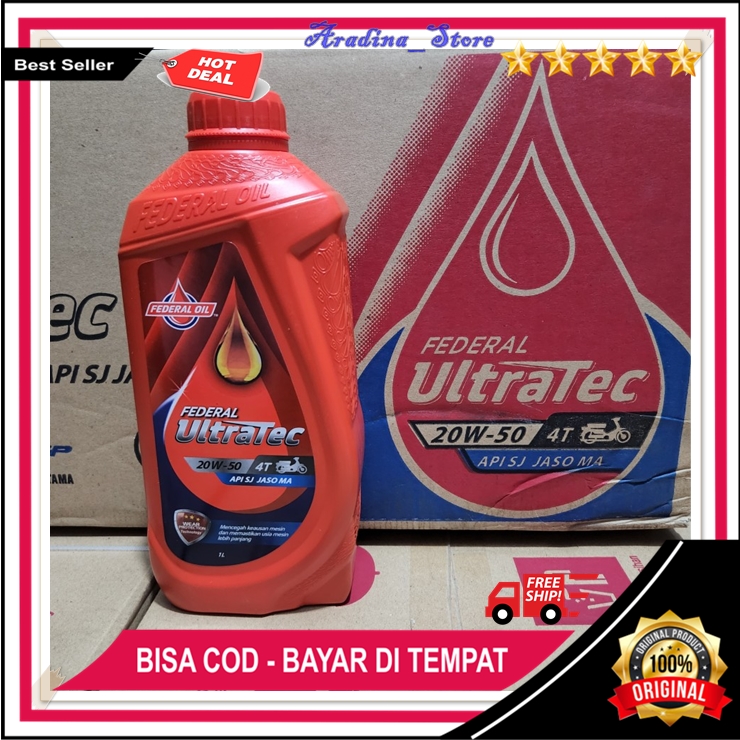 Oli Racing Federal Ultratec ORIGINAL Oil Ultra Tec 20W-50 Sport 4T 1L 1 ...