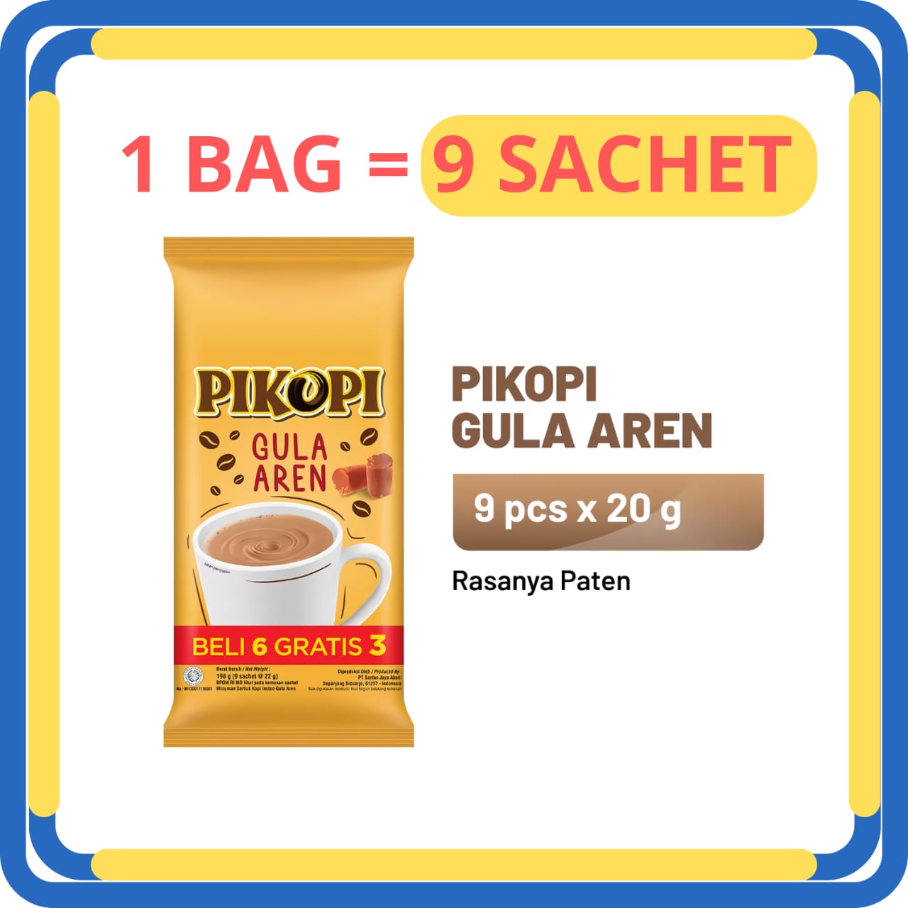 Pikopi Gula Aren 1 Bag Isi 9 Sachet Kemasan 20gr | Lazada Indonesia